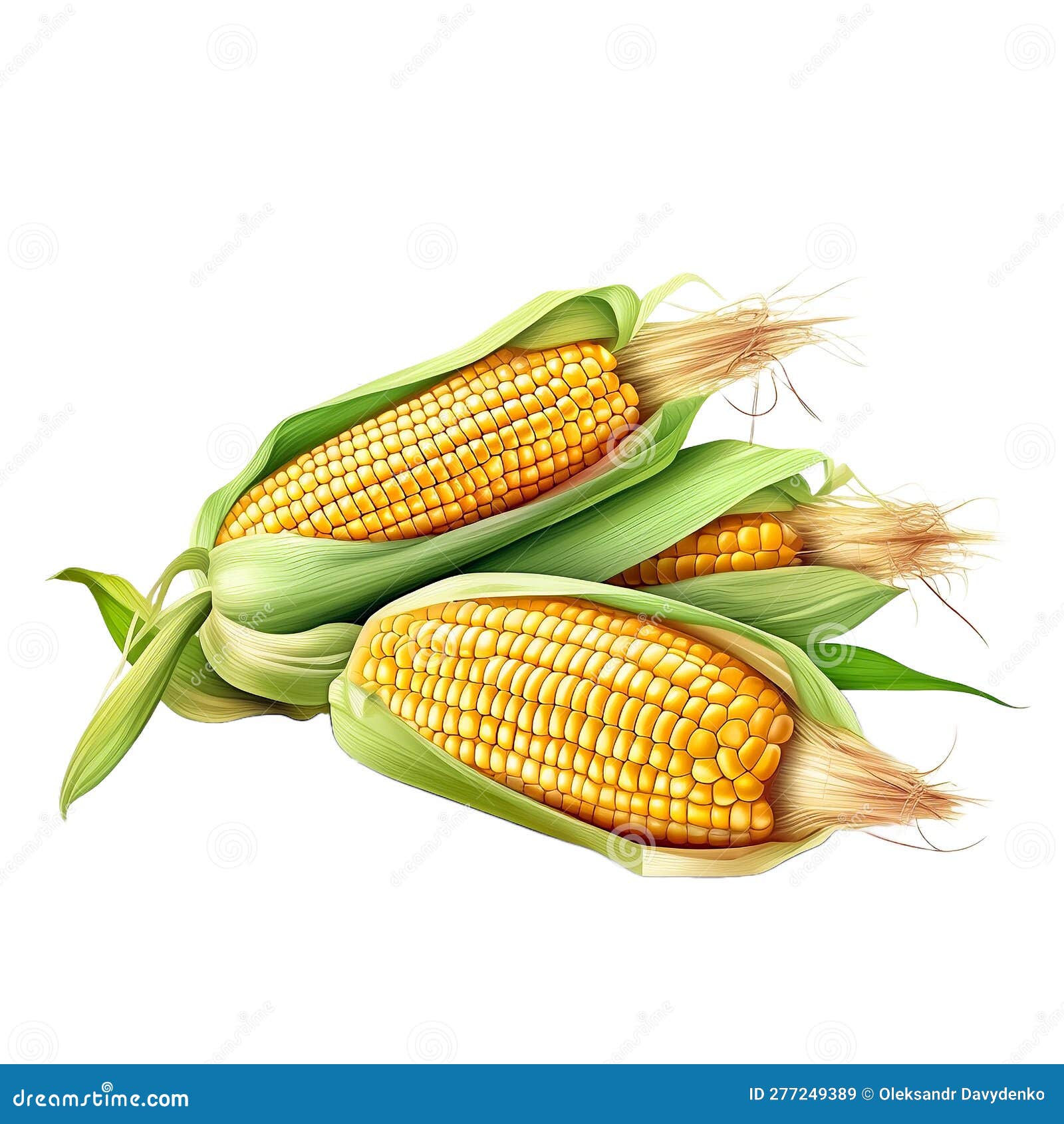 Corn Realistic Set Vector Illustration | CartoonDealer.com #119235262