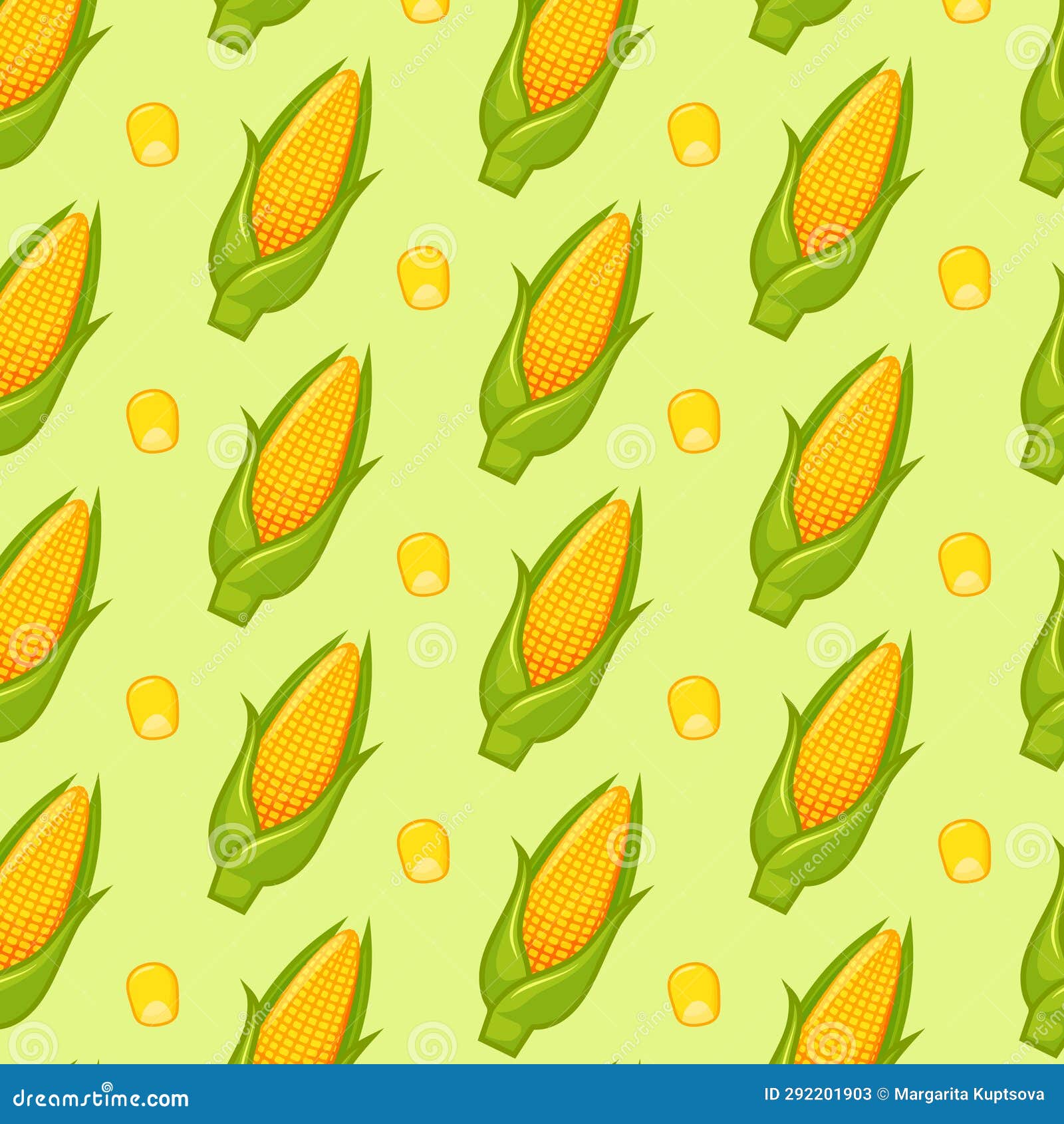 Corn Seamless Pattern, Abstract Repeated Background. Simple Beautifully ...