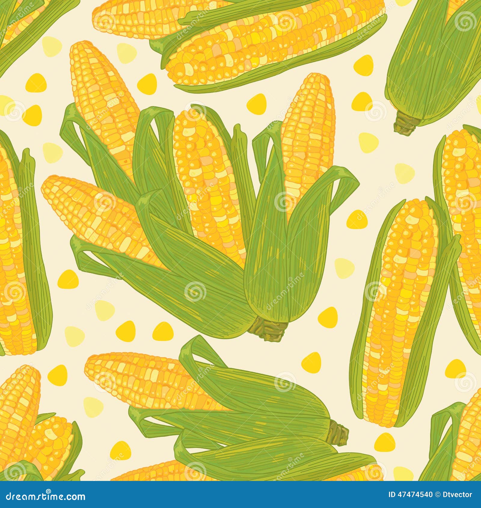 Corn Seamless Pattern Cute Background. Vector Cute Corns Seamless ... Corn Seamless Pattern Cute Background. Vector Cute Corns Seamless ...