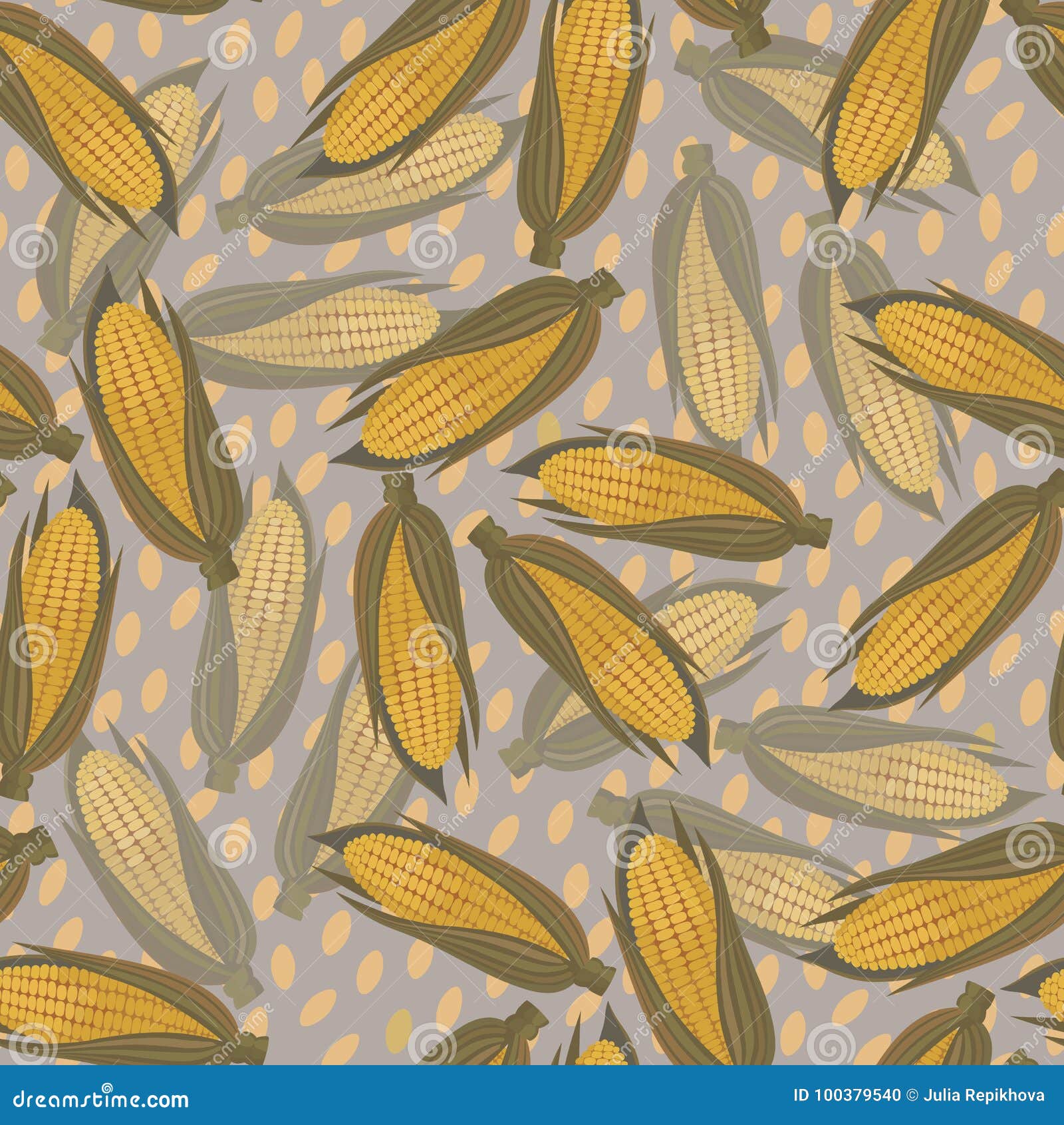 Corn Seamless Pattern Cute Background. Vector Cute Corns Seamless ... Corn Seamless Pattern Cute Background. Vector Cute Corns Seamless ...
