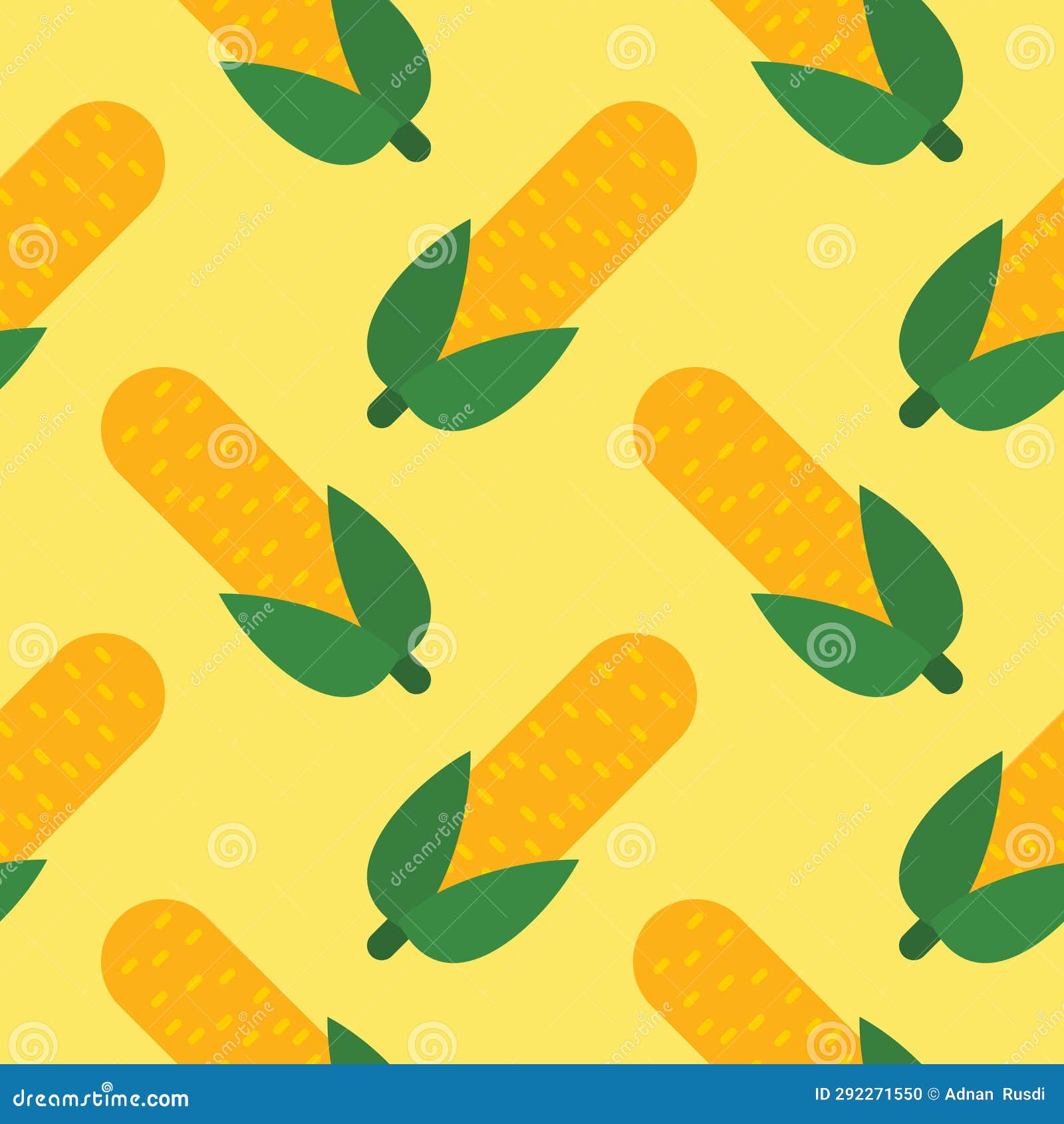 Corn Seamless Pattern Vector Illustration Stock Vector - Illustration ...