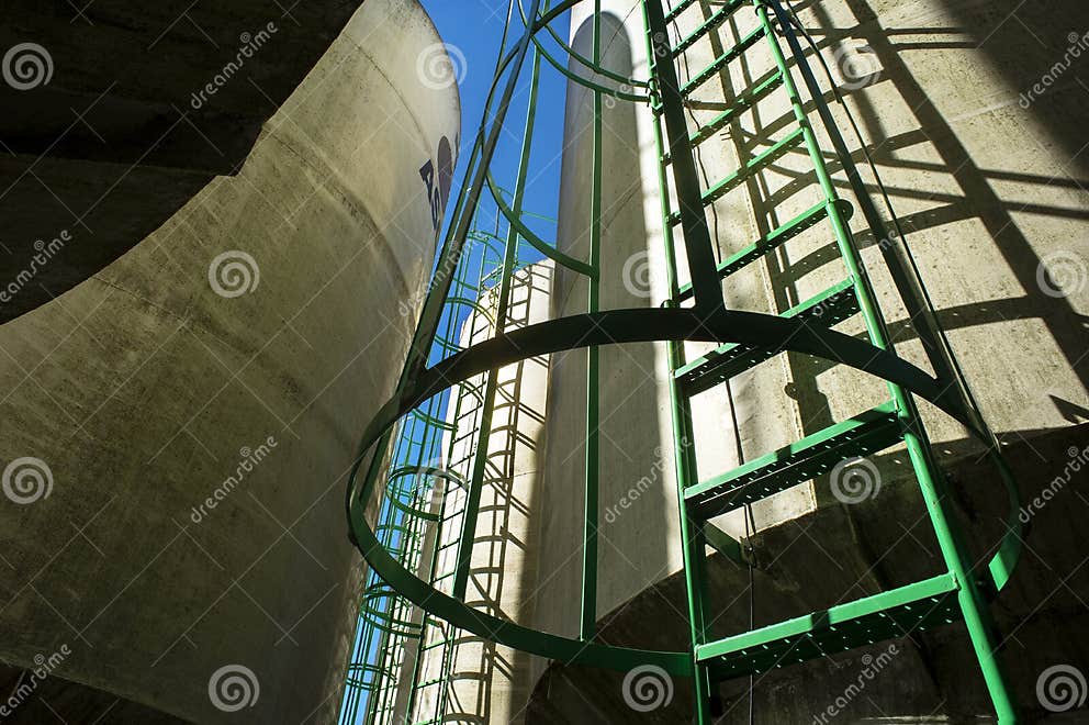 Corn Seed Storage Bin at Elevator Grain Operation in the Midwest ...