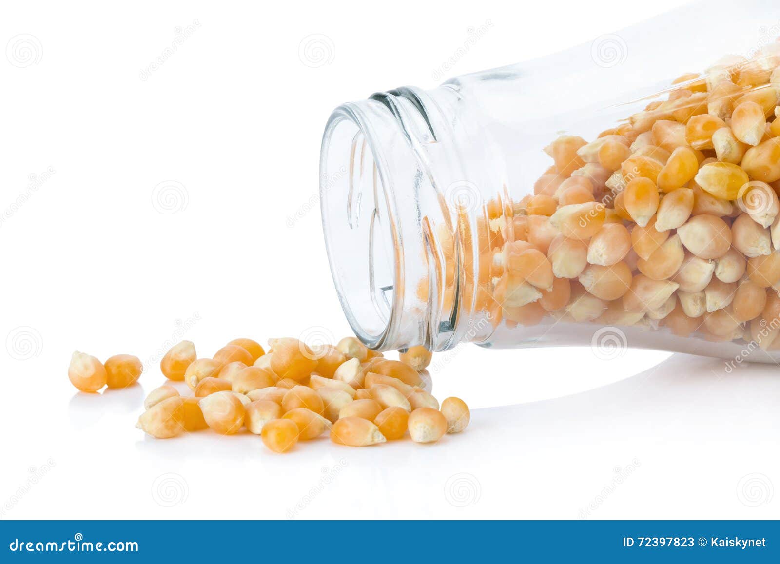 Corn Seeds Isolated on White Background. Stock Image - Image of ...