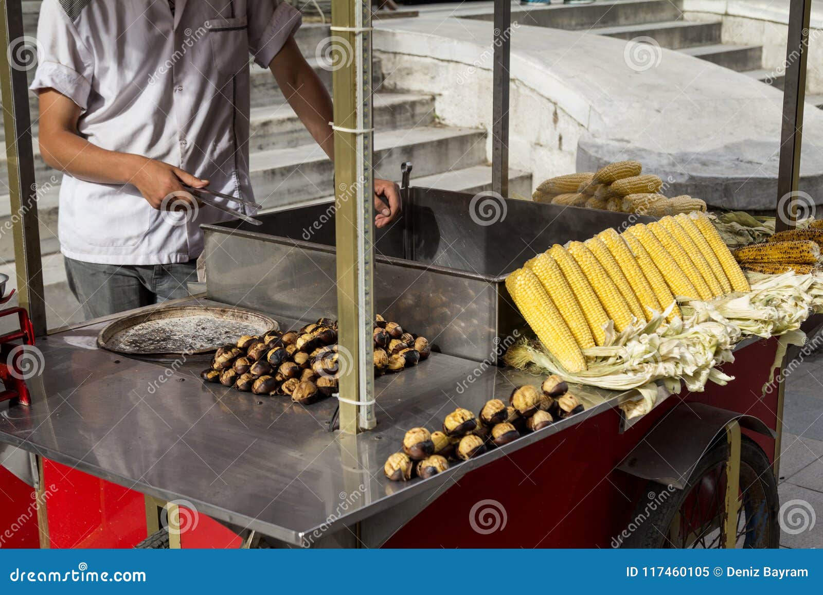Corn seller stock image. Image of sell, people, peoples - 117460105
