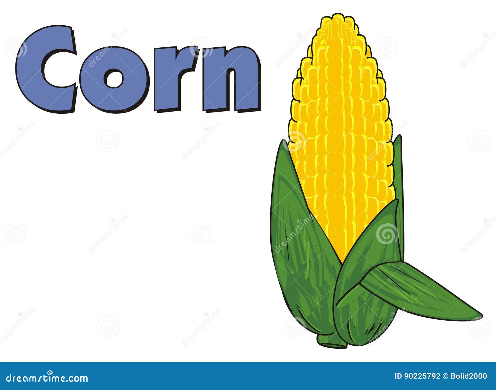 Corn with signs stock illustration. Illustration of farm - 90225792