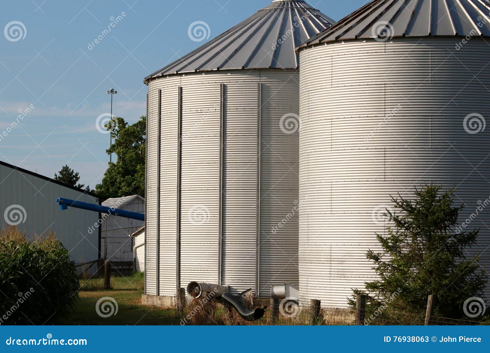 Corn Silo stock image. Image of farm, rural, mill, nature - 76938063