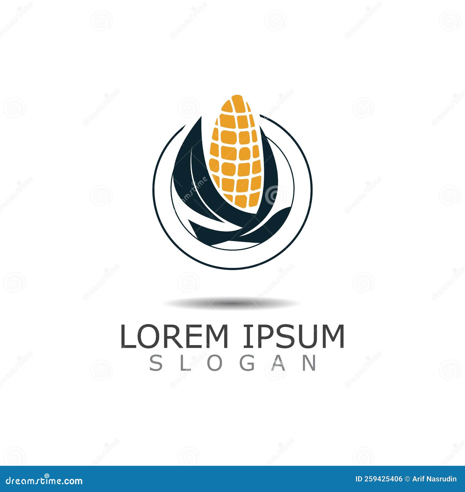 Corn Simple Logo Design Agriculture Farming Vector Stock Illustration ...