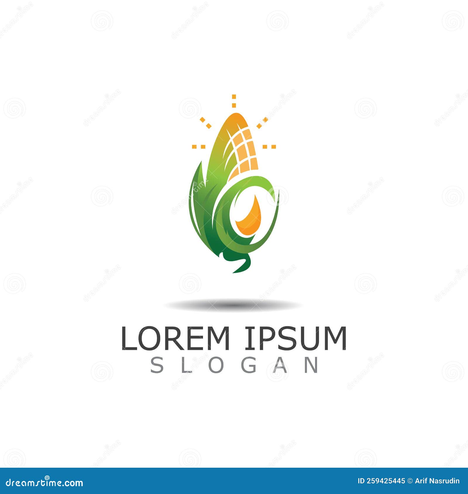 Corn Simple Logo Design Agriculture Farming Vector Stock Illustration ...