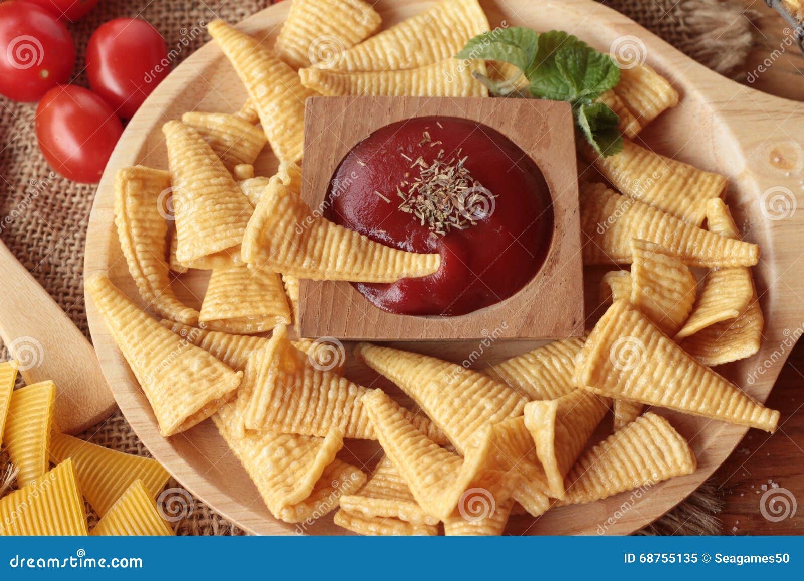 Corn Snack and Chips Corn Raw Delicious. Stock Image - Image of food ...