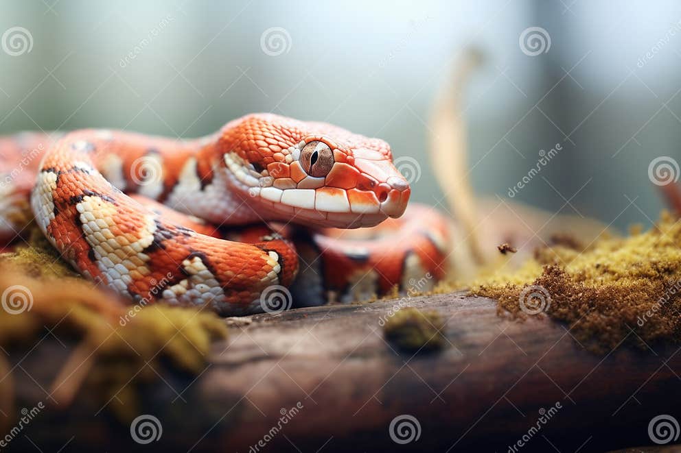 Corn Snake Basking in Dappled Sunlight Stock Illustration ...