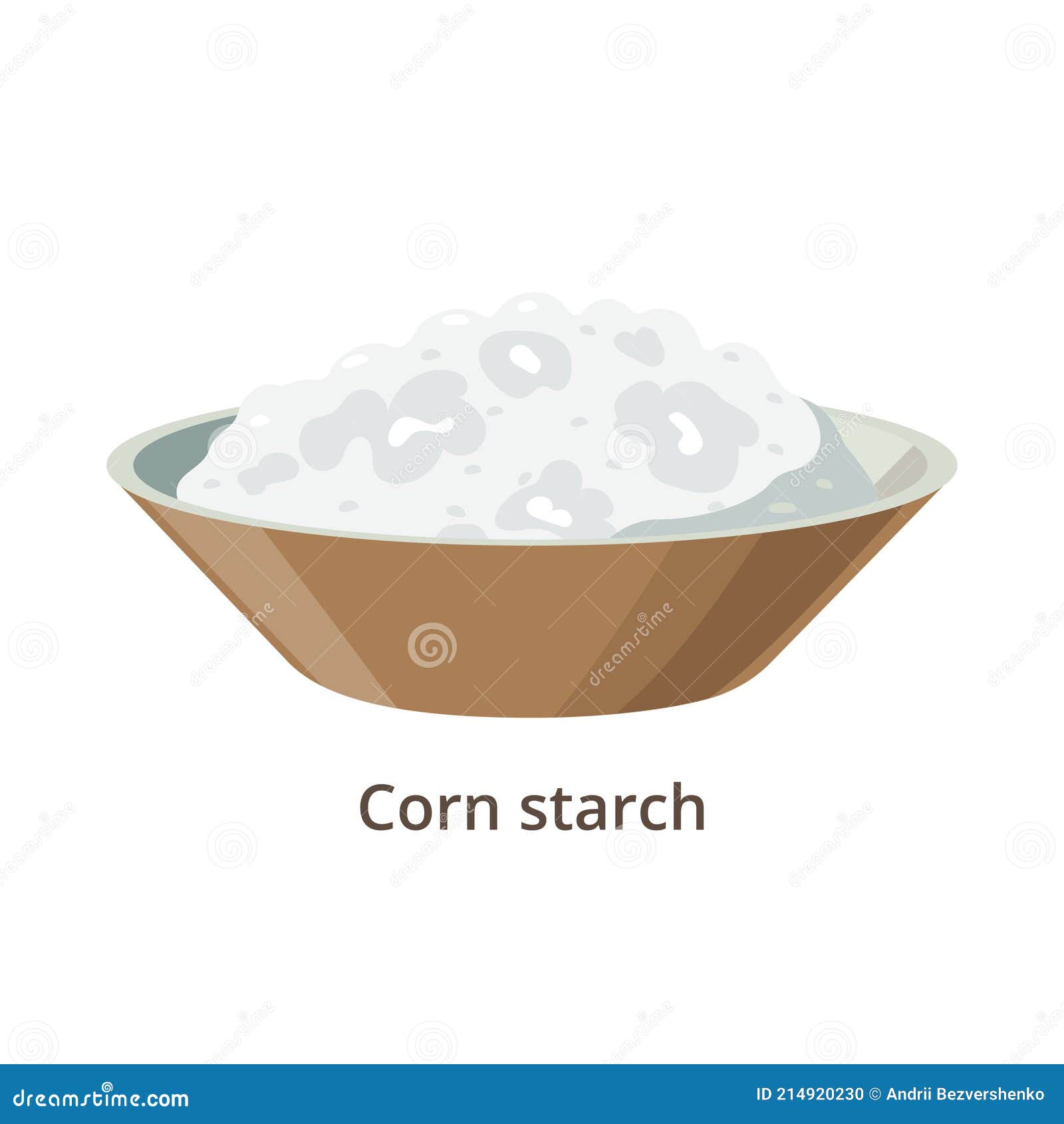 Corn Starch, Maize Starch - Vector Illustration In Flat Design Isolated ...