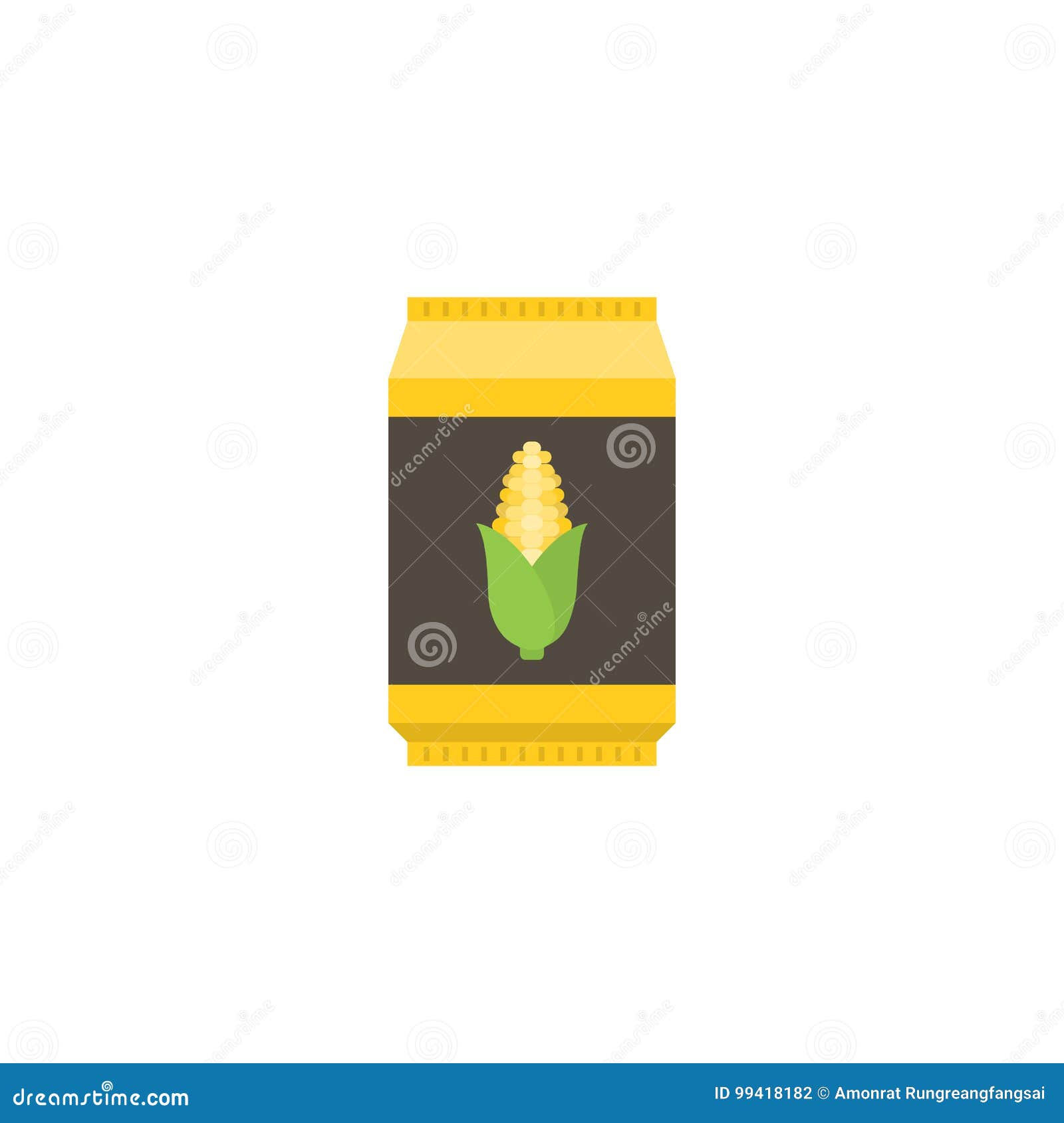 Corn Starch in Paper Package Stock Vector - Illustration of bakery ...