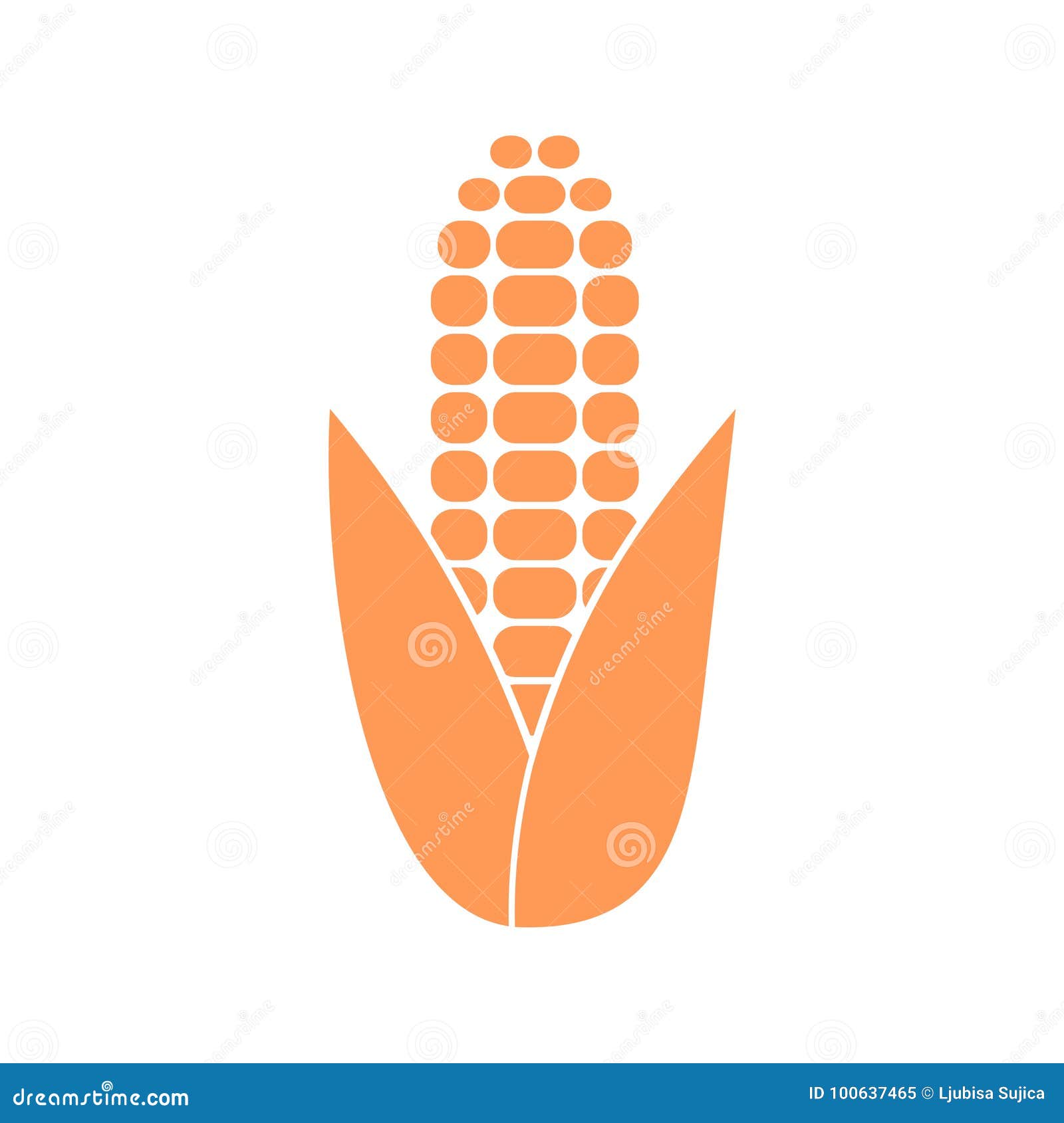 Corn symbol icon stock vector. Illustration of agriculture - 100637465