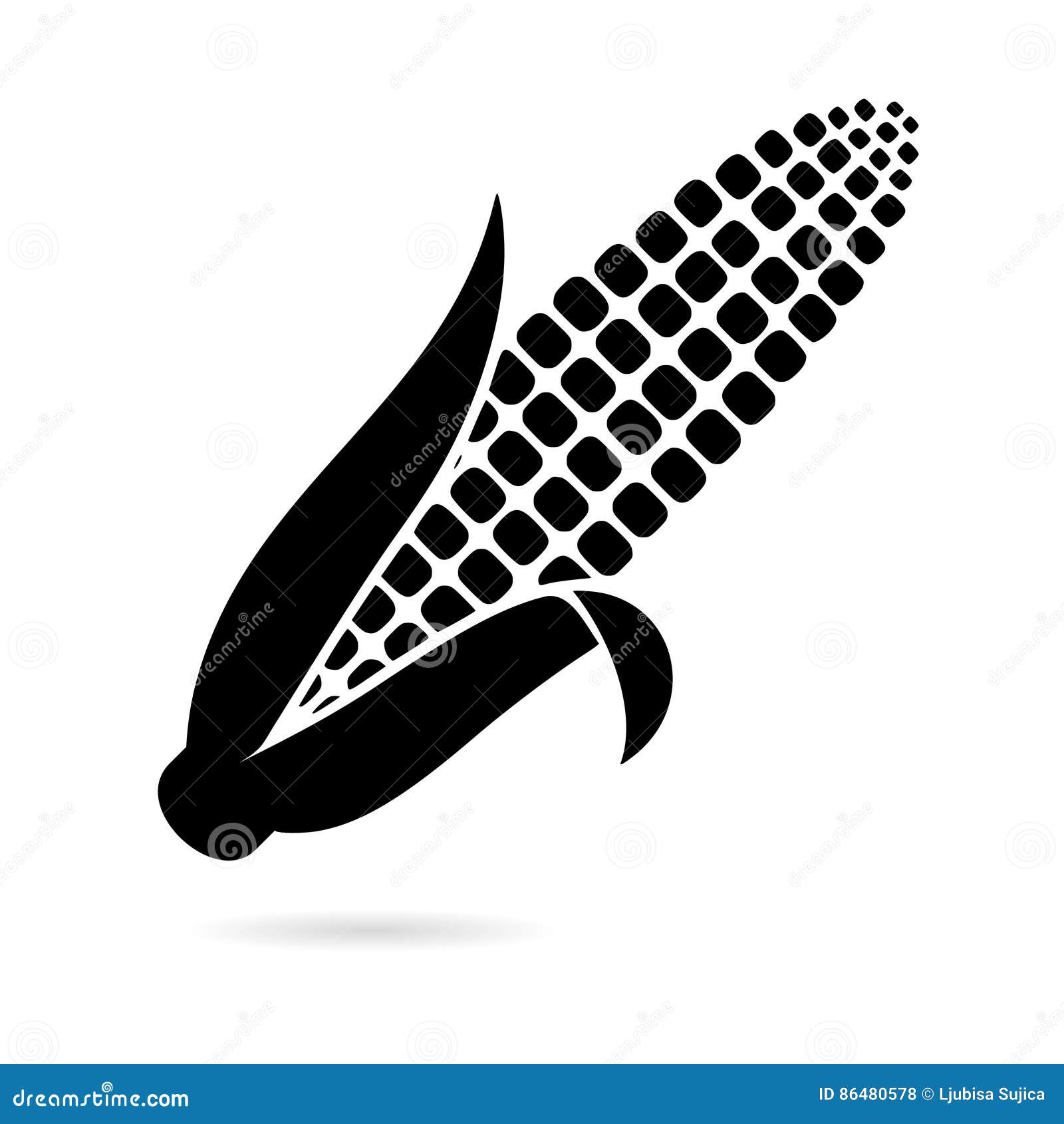 Corn symbol icon stock vector. Illustration of agriculture - 86480578