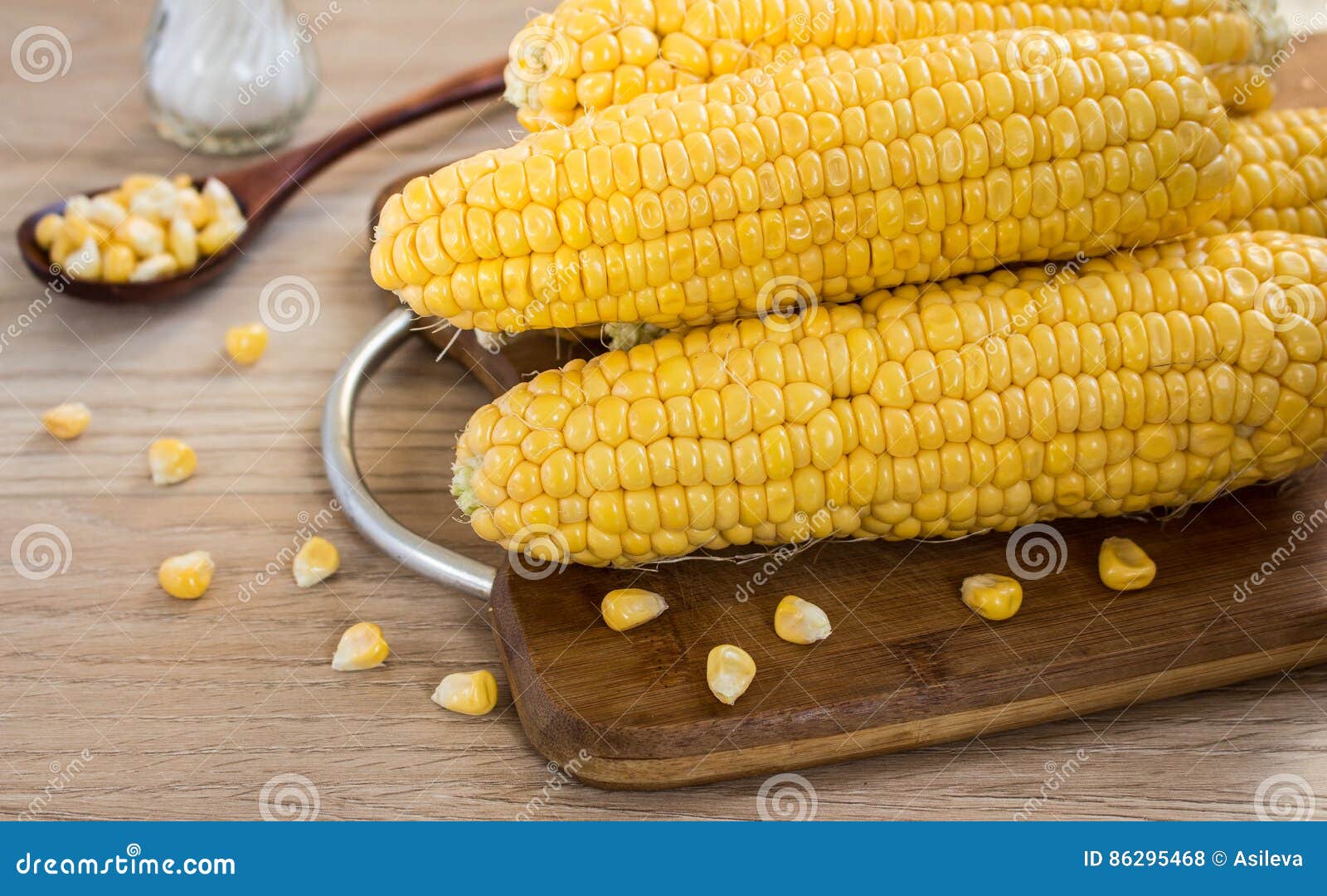 Corn on table stock photo. Image of agronomy, meal, farmland - 86295468