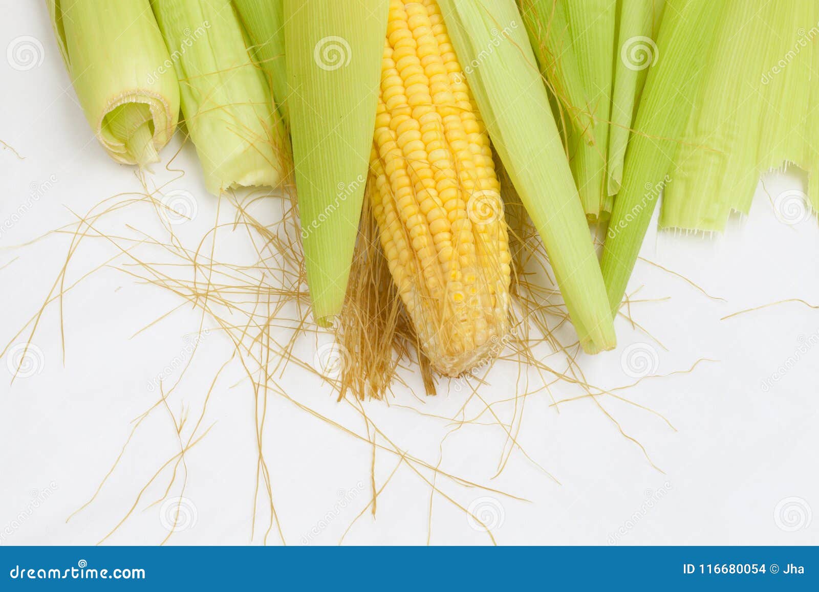 Corn with with Tender-green Shell. Stock Photo - Image of vegetarian ...