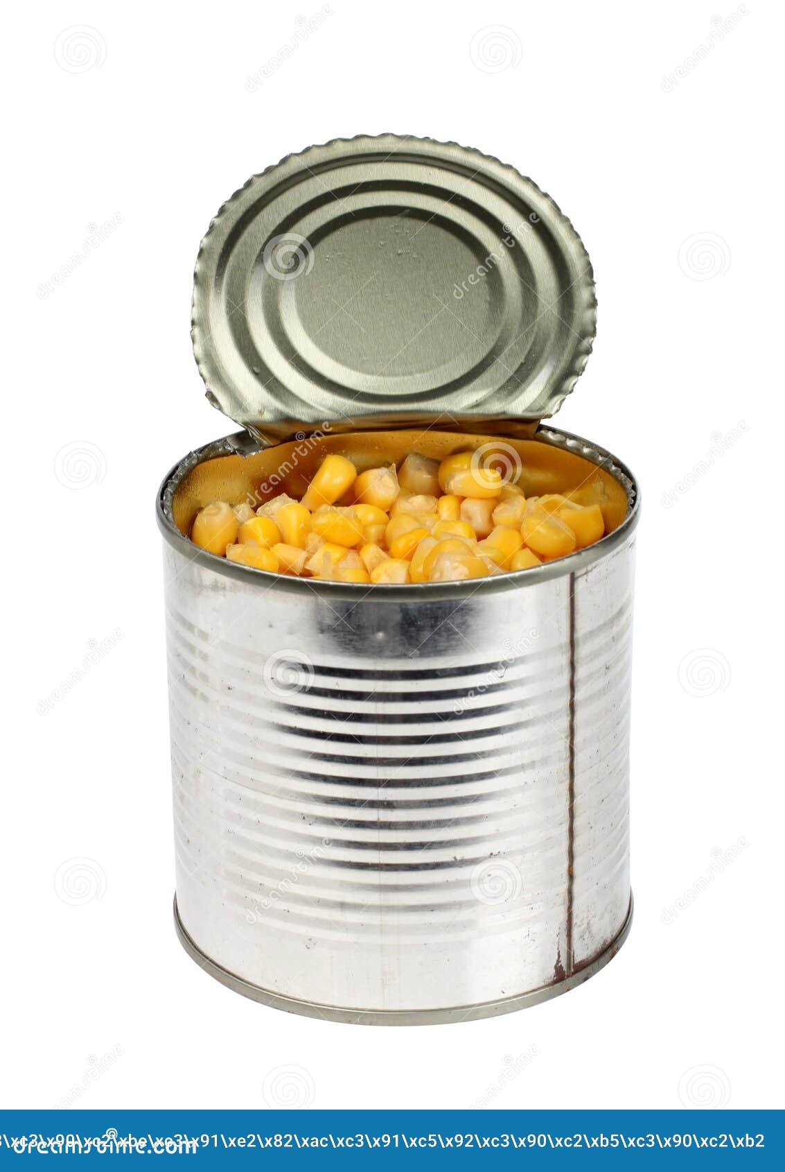 Corn in tin stock image. Image of metallic, garbage, metal - 28398105