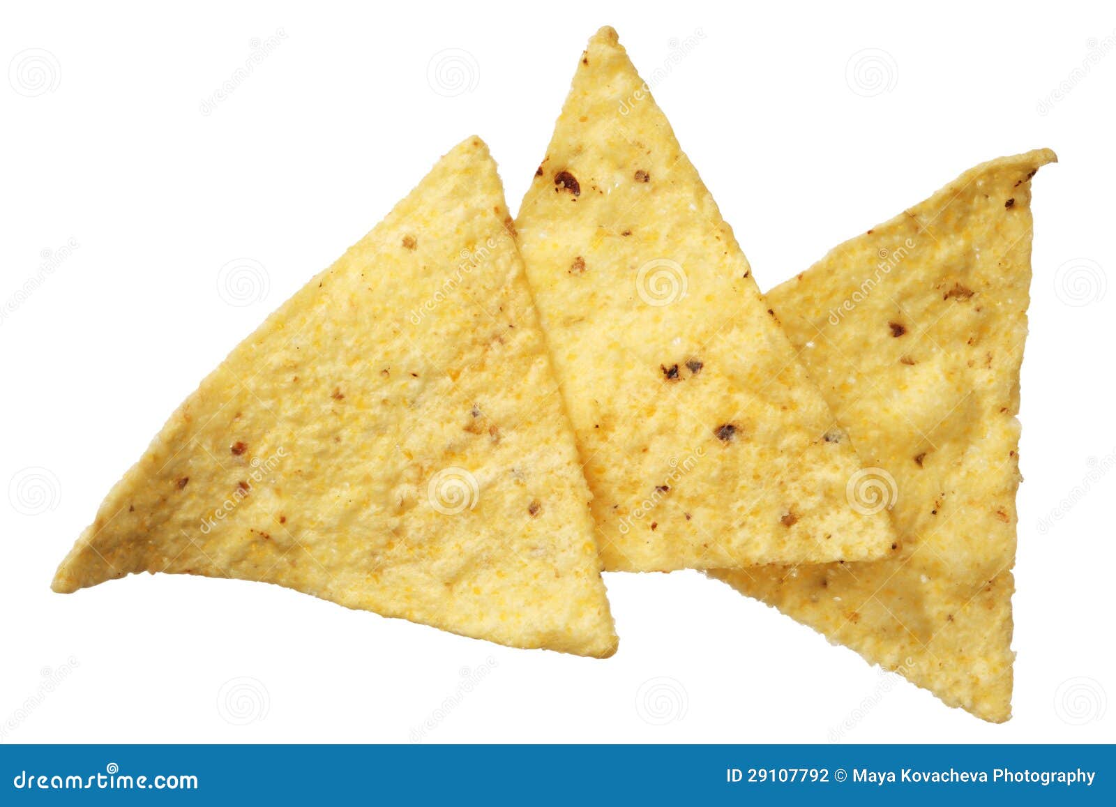 Corn Tortilla Chips Isolated on White Background Stock Photo - Image of ...