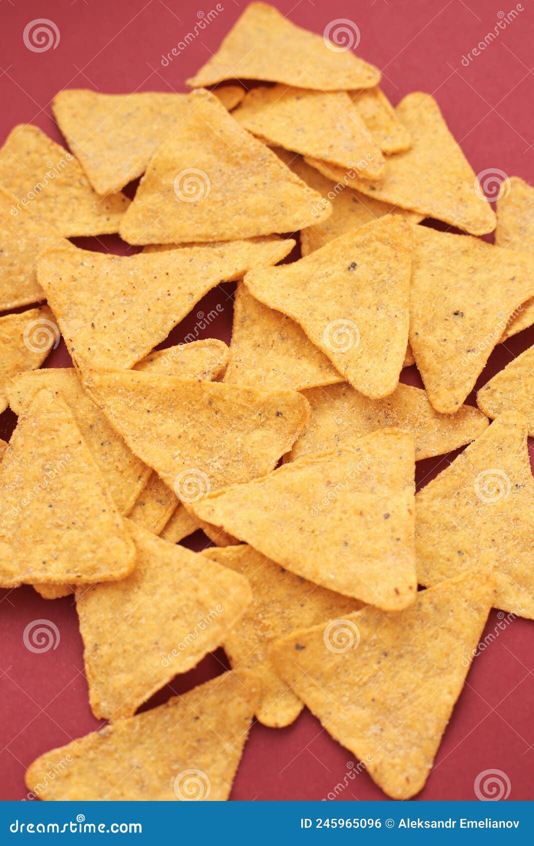 Corn triangular snacks stock photo. Image of salty, spicy - 245965096
