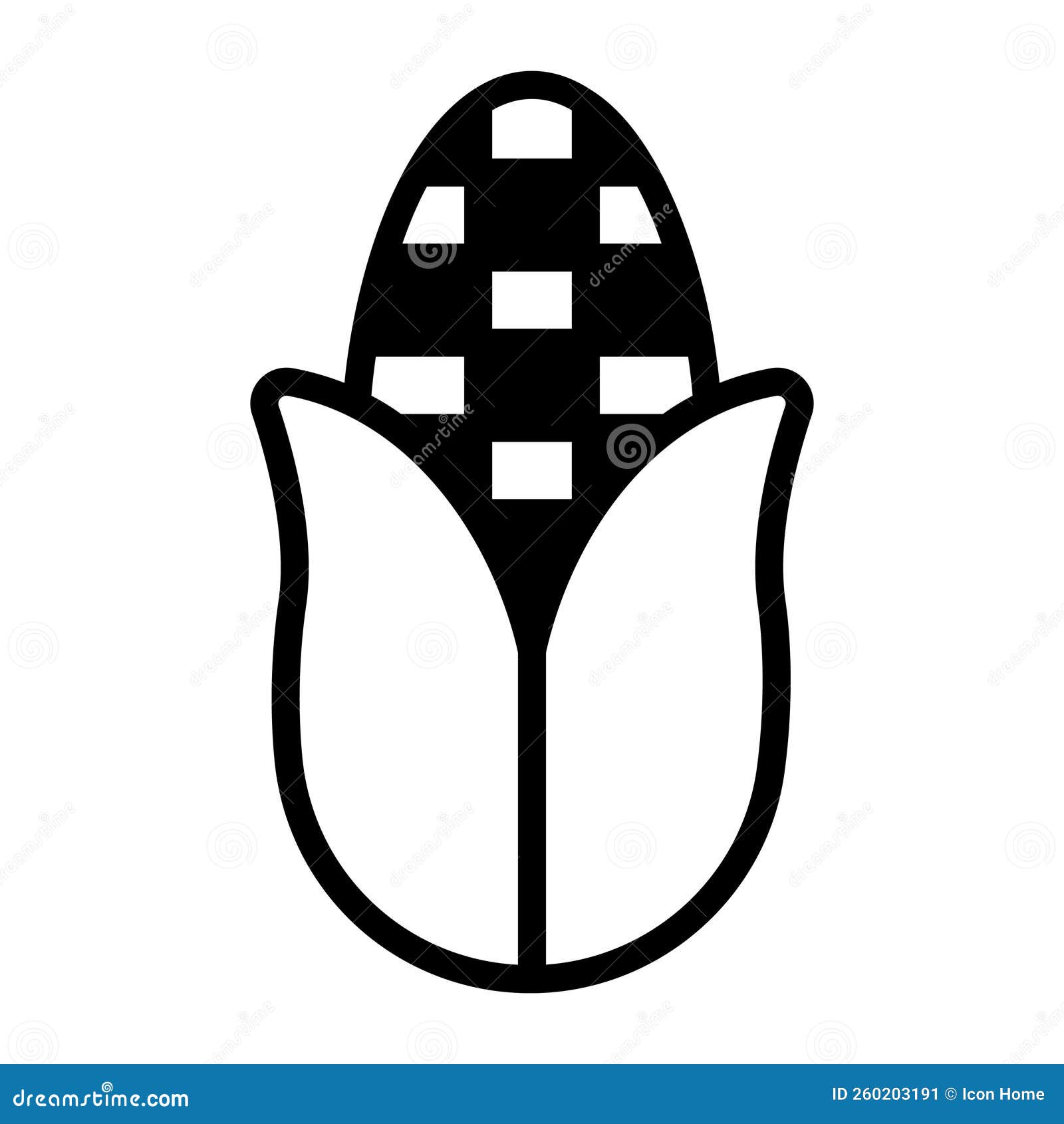 Corn Vector Black Filled Outline Icon. Modern Thin Line Symbols ...