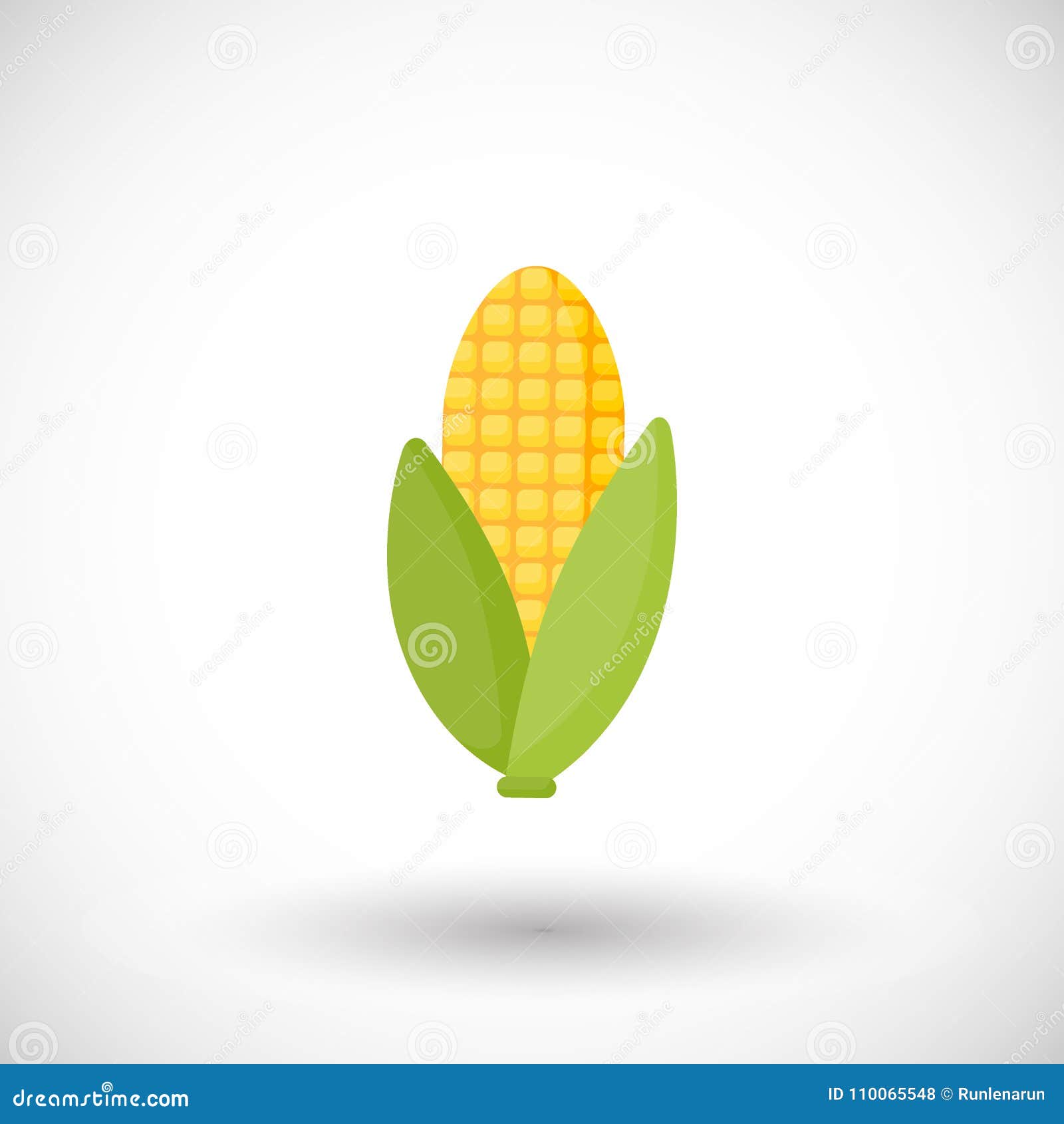 Corn vector flat icon stock illustration. Illustration of grain - 110065548