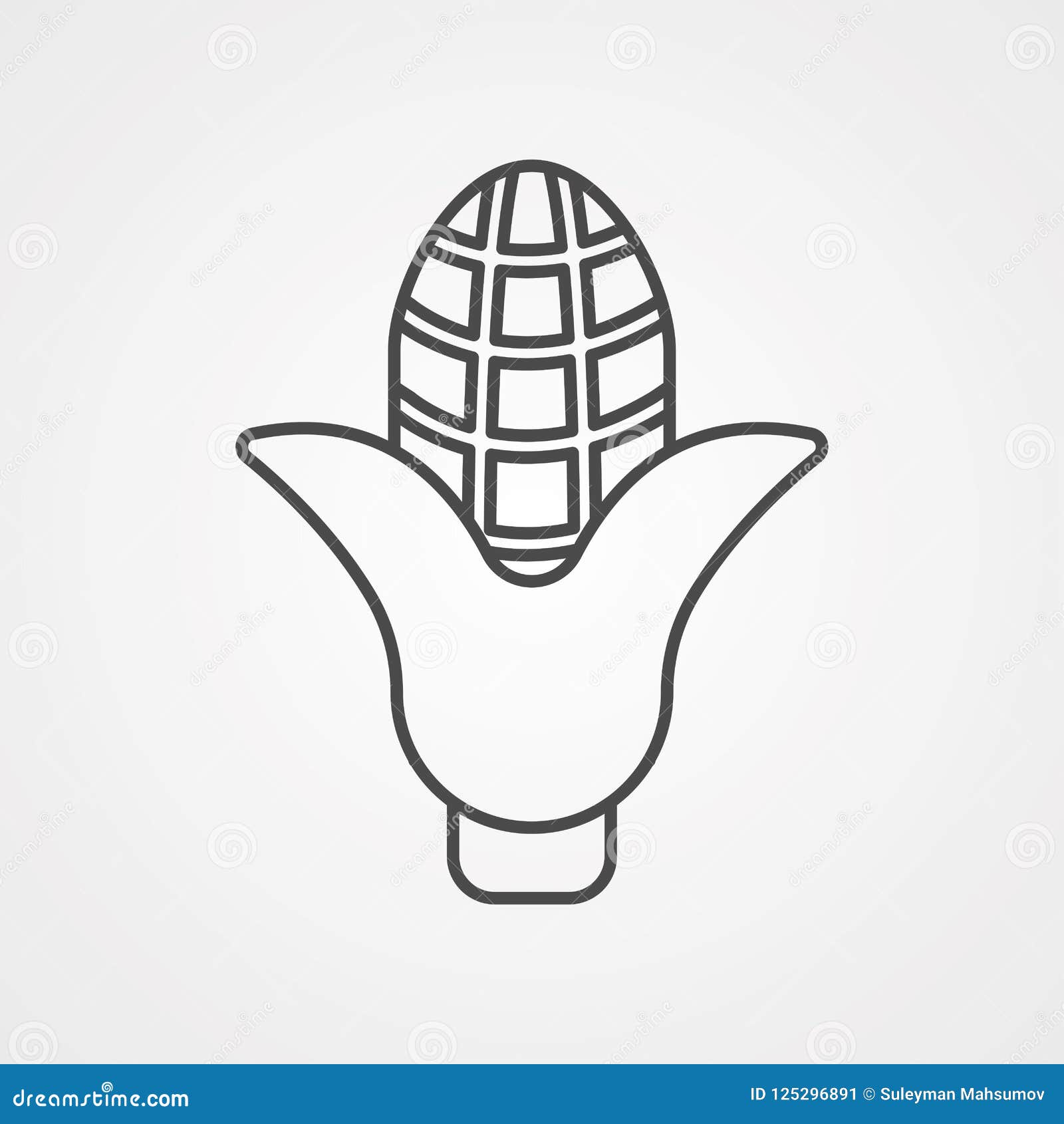 Corn Vector Icon Sign Symbol Stock Vector - Illustration of harvest ...