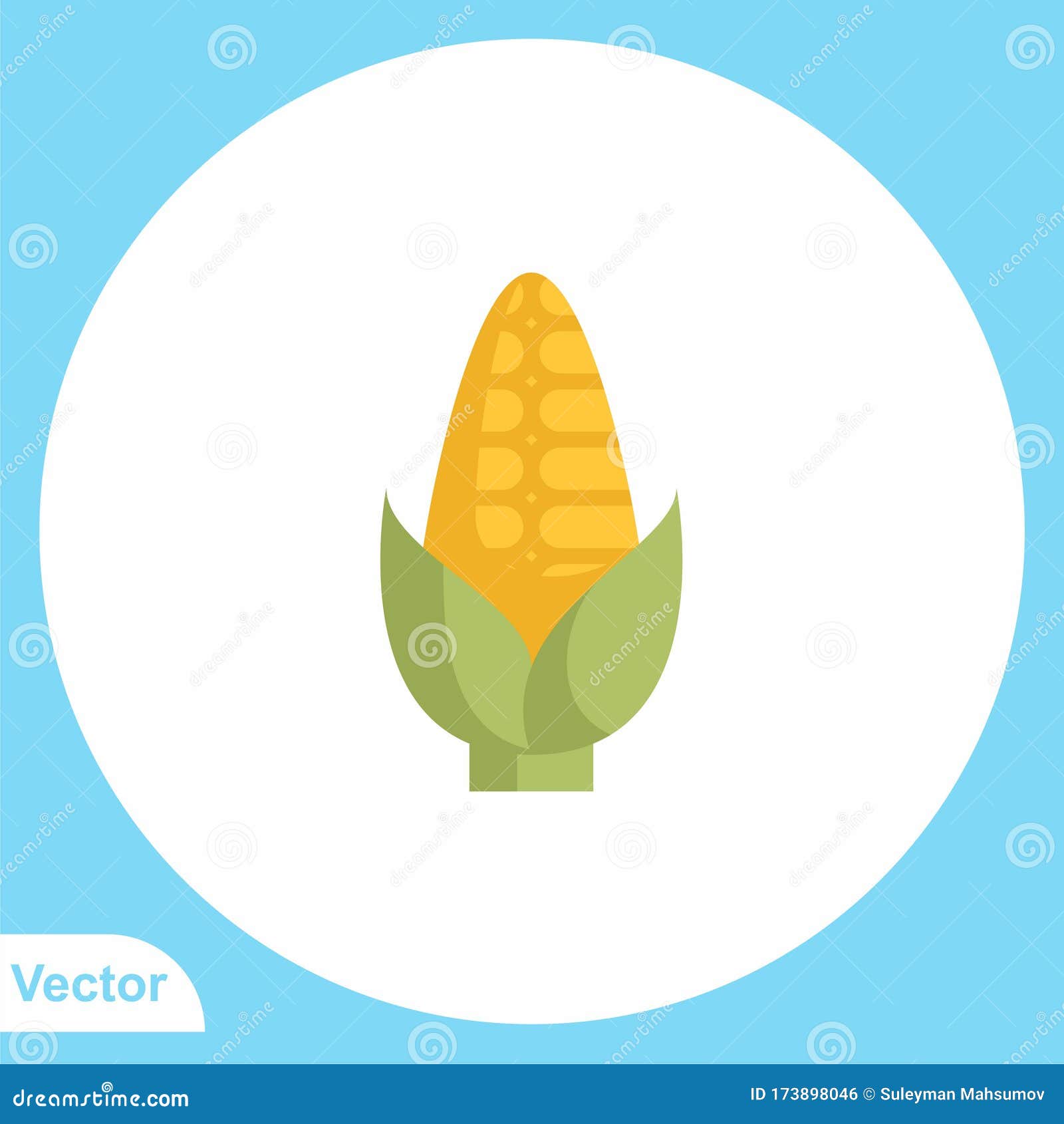 Corn Vector Icon Sign Symbol Stock Illustration - Illustration of ...