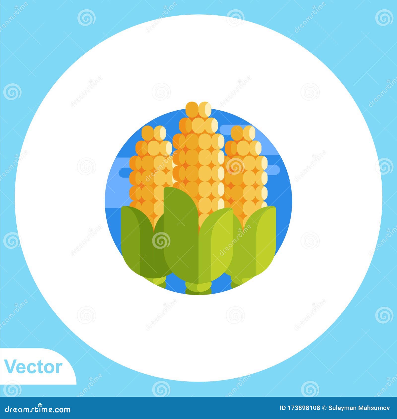 Corn Vector Icon Sign Symbol Stock Illustration - Illustration of ...