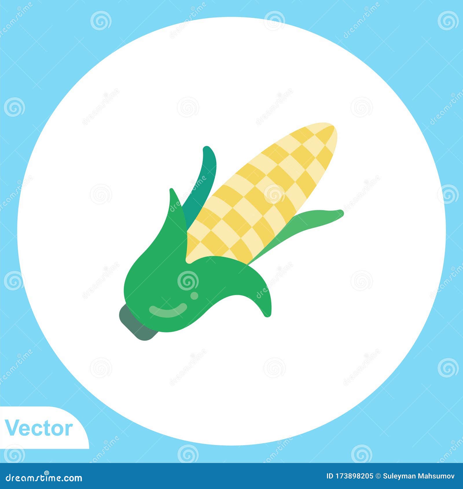 Corn Vector Icon Sign Symbol Stock Illustration - Illustration of ...