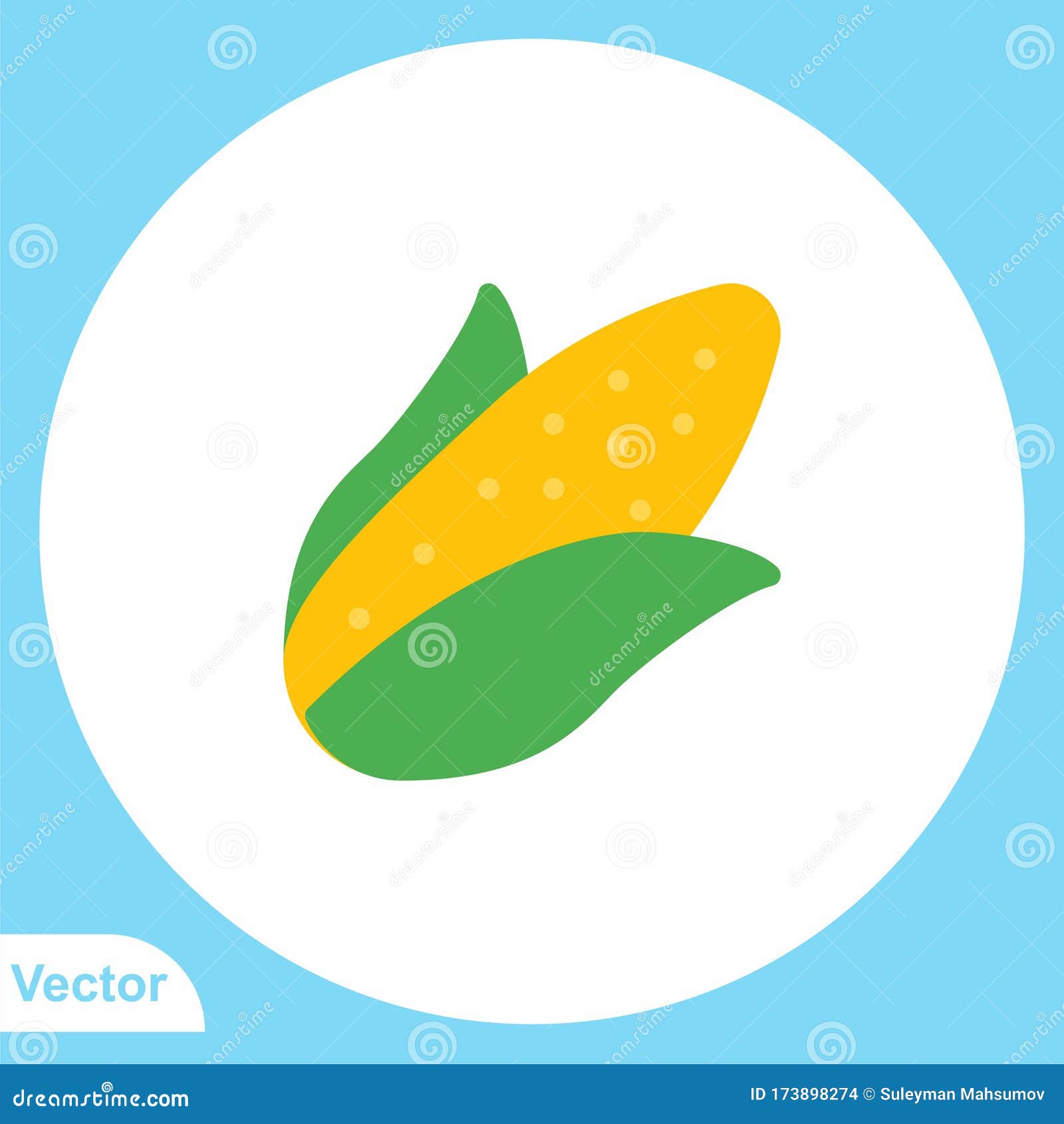 Corn Vector Icon Sign Symbol Stock Illustration - Illustration of ...