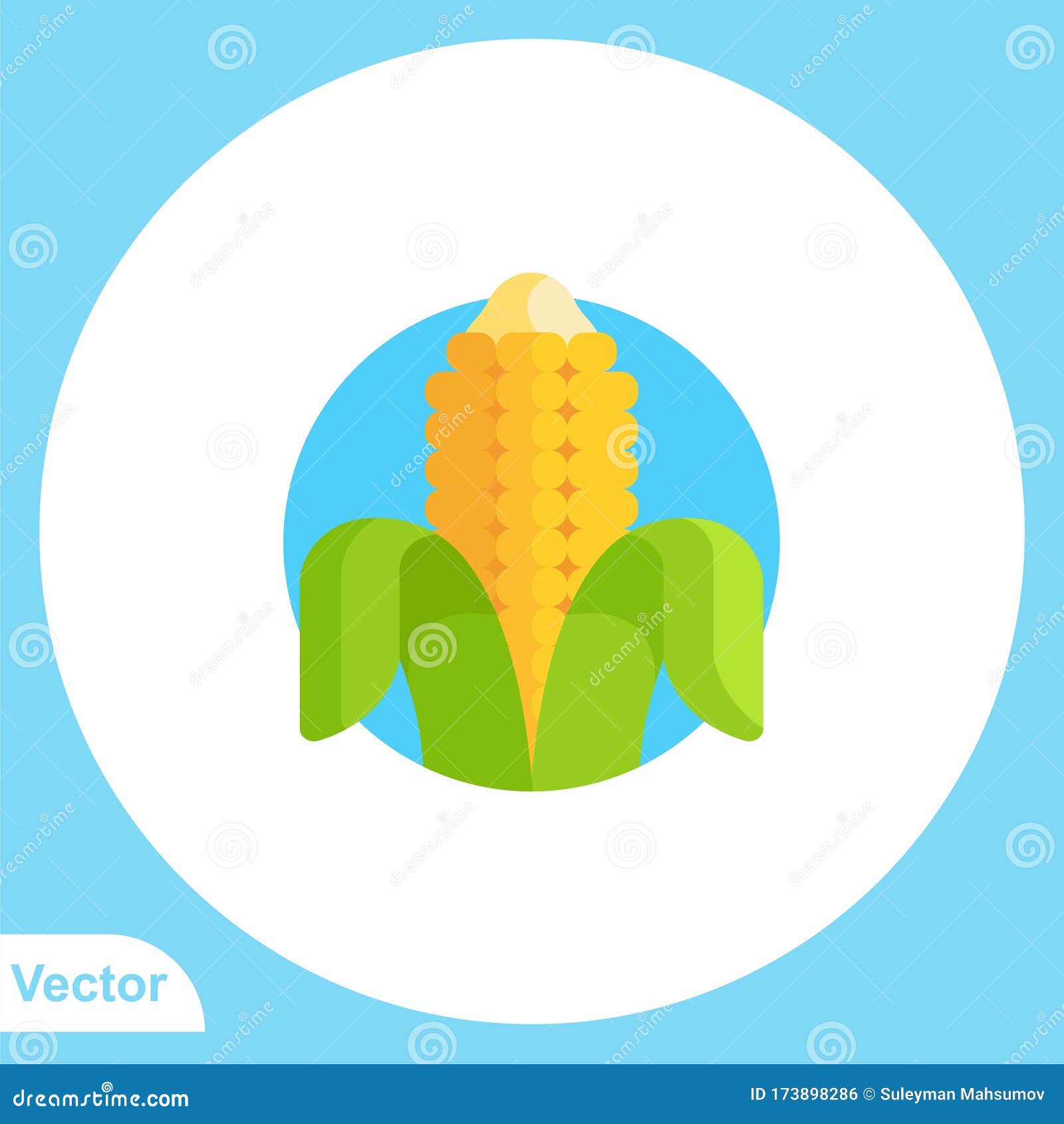 Corn Vector Icon Sign Symbol Stock Illustration - Illustration of ...