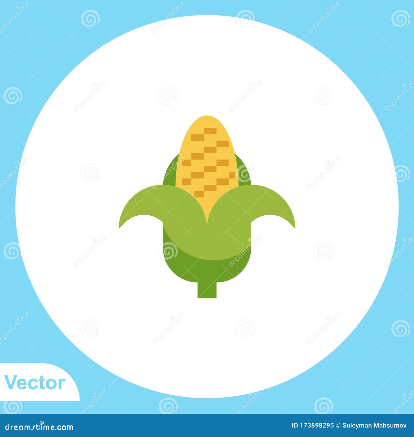 Corn Vector Icon Sign Symbol Stock Illustration - Illustration of ...