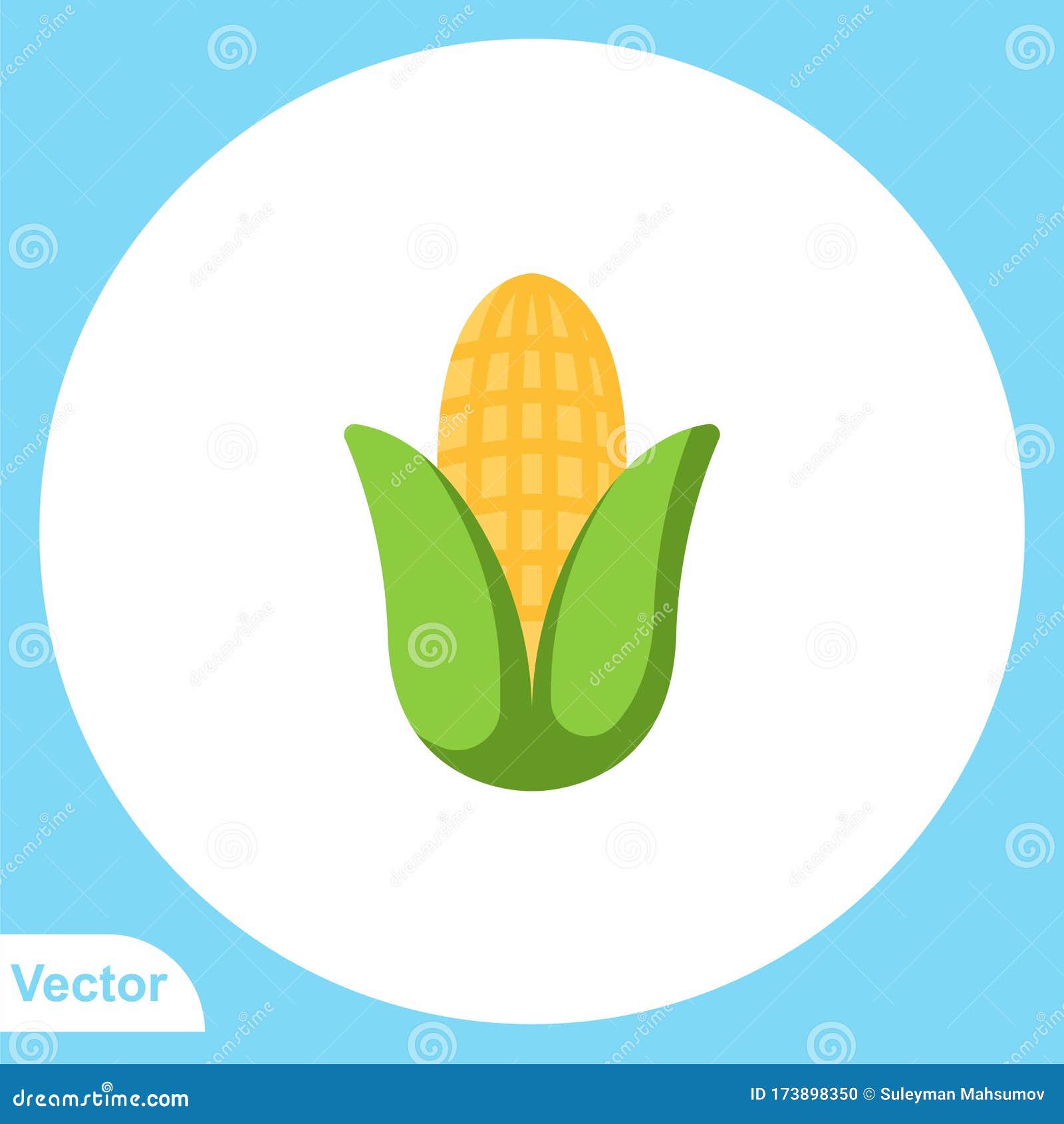 Corn Vector Icon Sign Symbol Stock Illustration - Illustration of ...