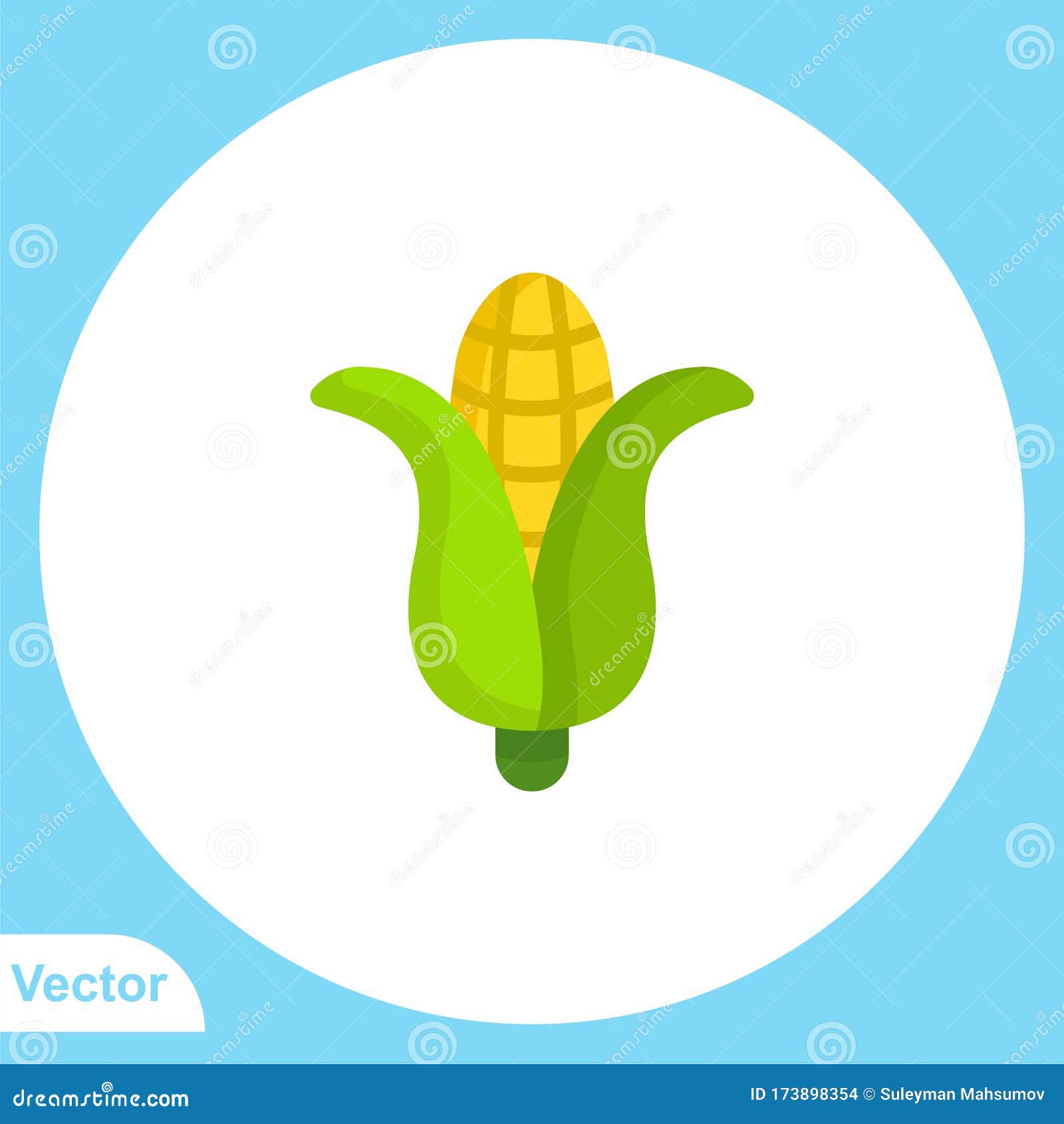 Corn Vector Icon Sign Symbol Stock Illustration - Illustration of ...