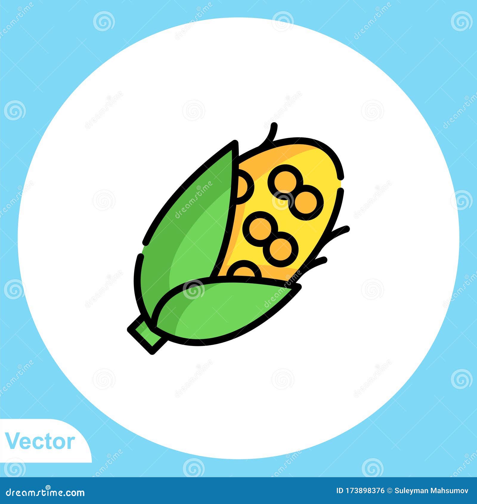 Corn Vector Icon Sign Symbol Stock Illustration - Illustration of farm ...