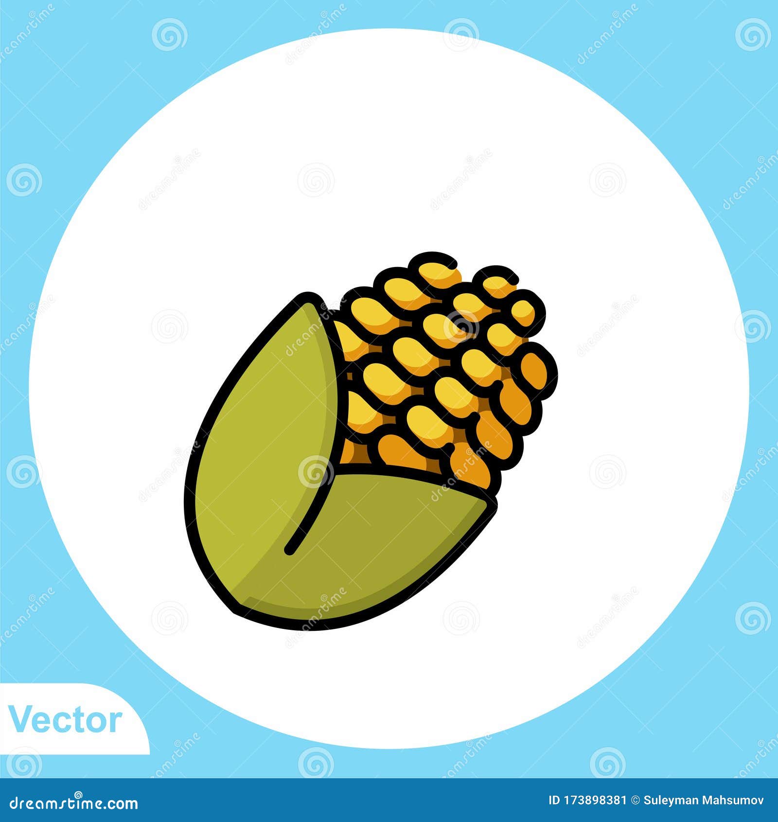 Corn Vector Icon Sign Symbol Stock Illustration - Illustration of ...