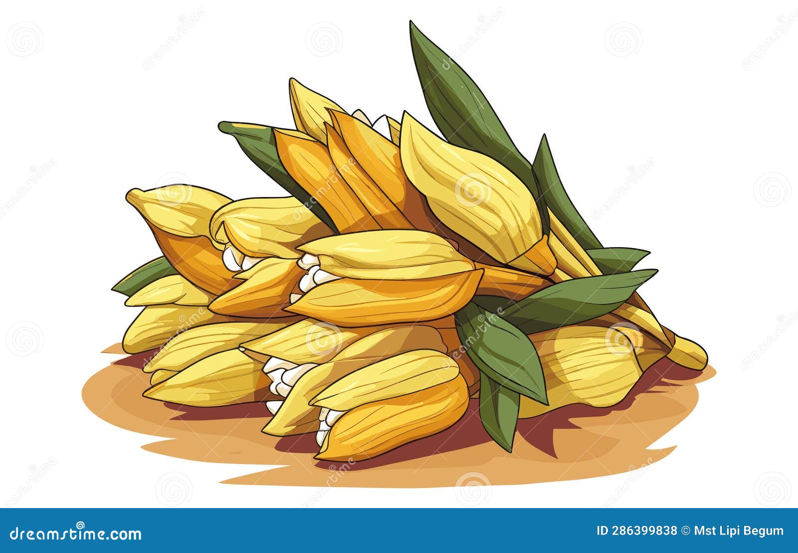 Corn Vector Illustration in Flat, Maize Cob Heap, Plants Isolated on ...