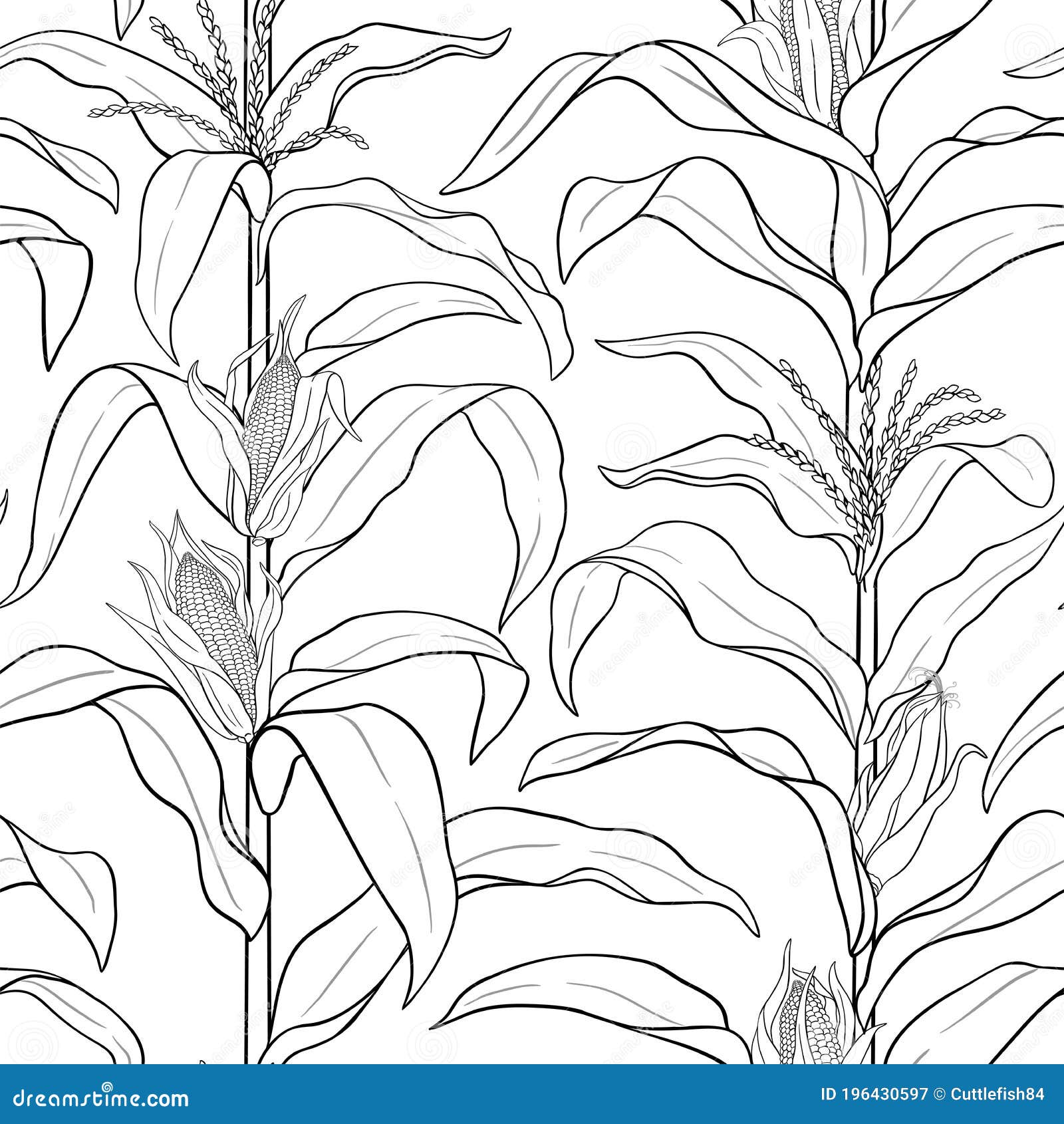 Corn Cob Vector Clipart Cartoon. Corn Cob With Leaves. | CartoonDealer ...