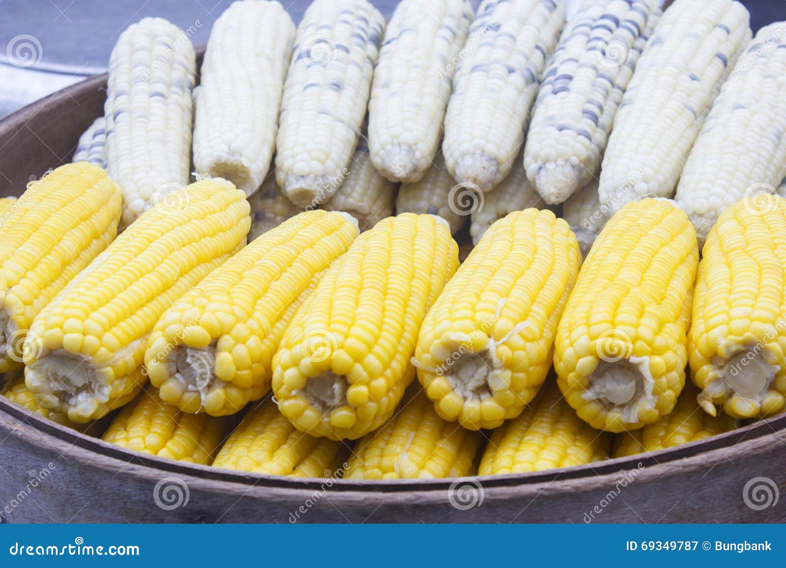 Corn and waxy corn on sale stock image. Image of agriculture - 69349787
