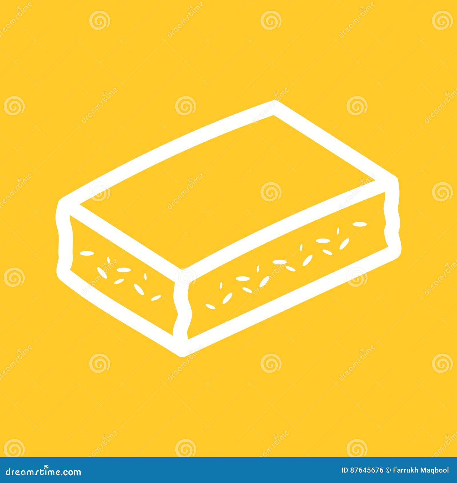 Cornbread stock vector. Illustration of eating, snack - 87645676