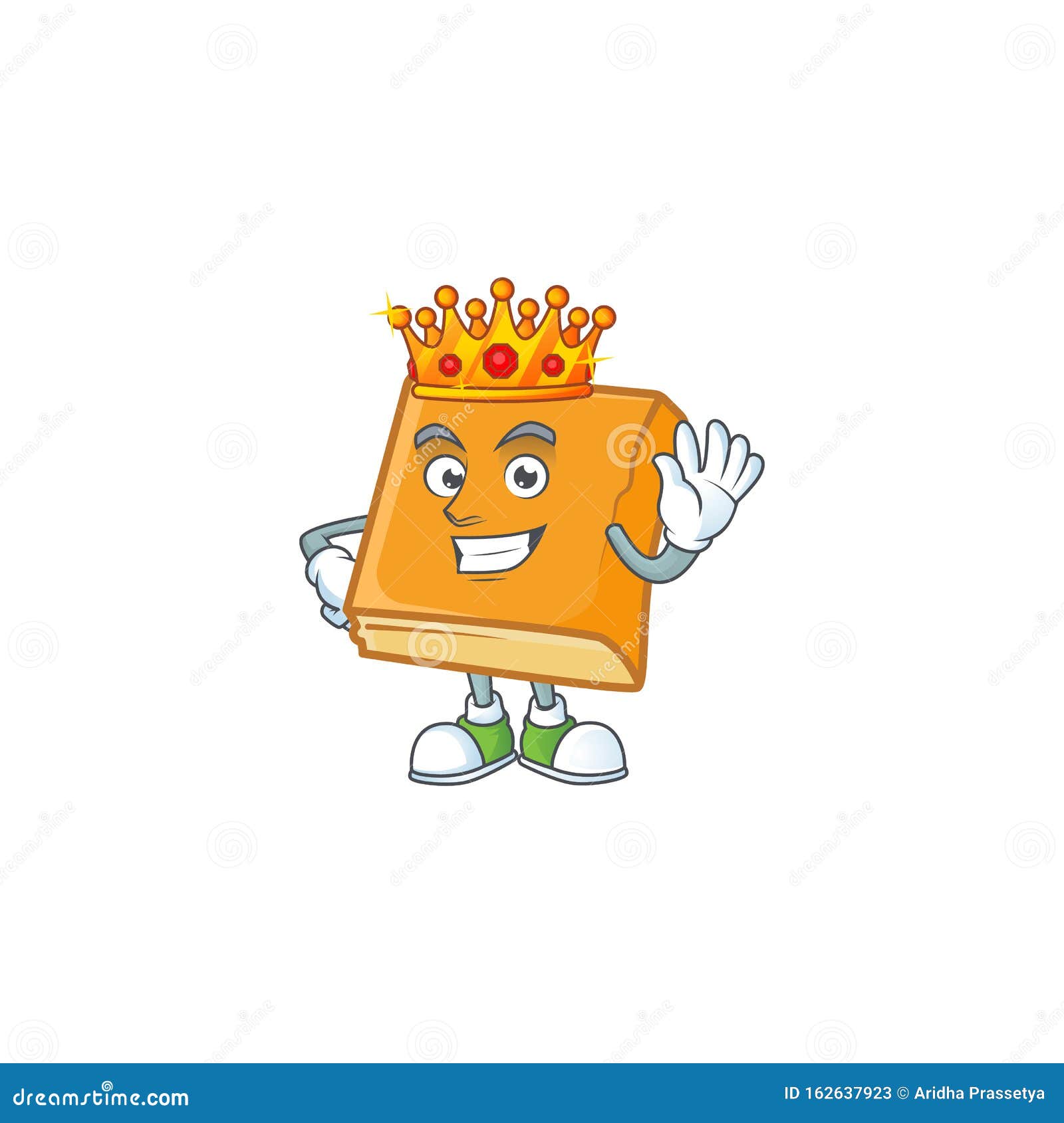 Cornbread in the Cartoon Character King Shape Stock Vector ...