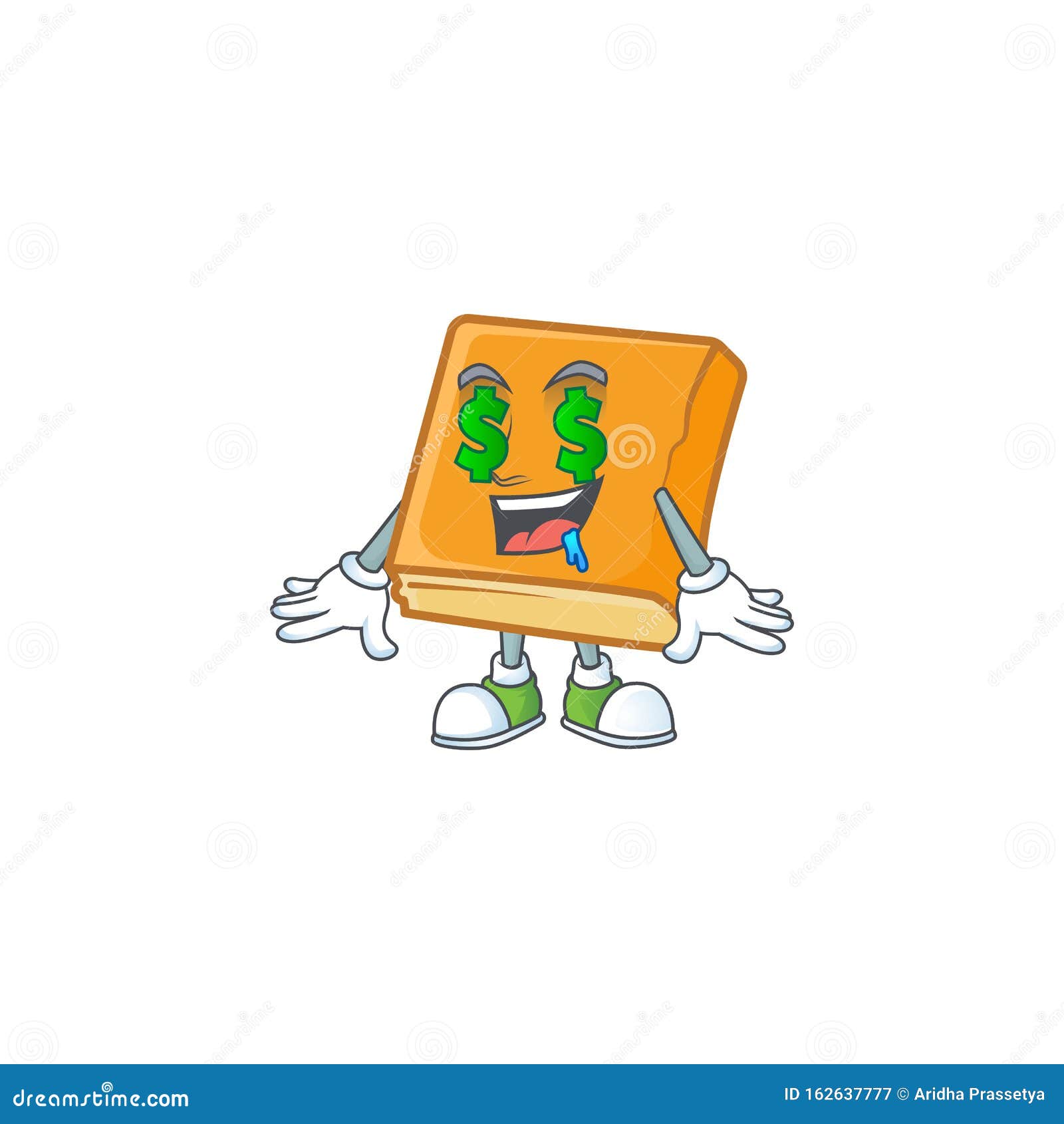 Cornbread in the Cartoon Character Money Eye Shape Stock Vector ...