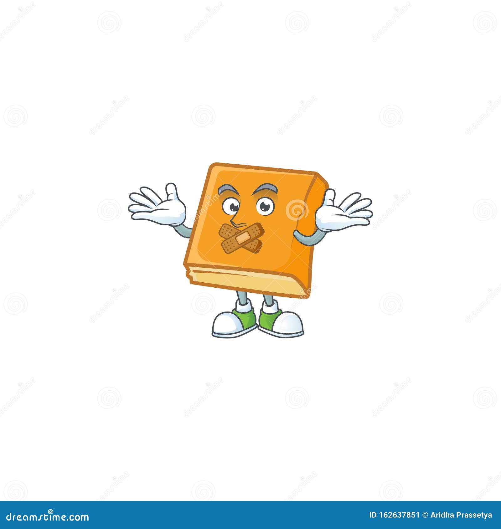 Cornbread in the Cartoon Character Silent Shape Stock Vector ...