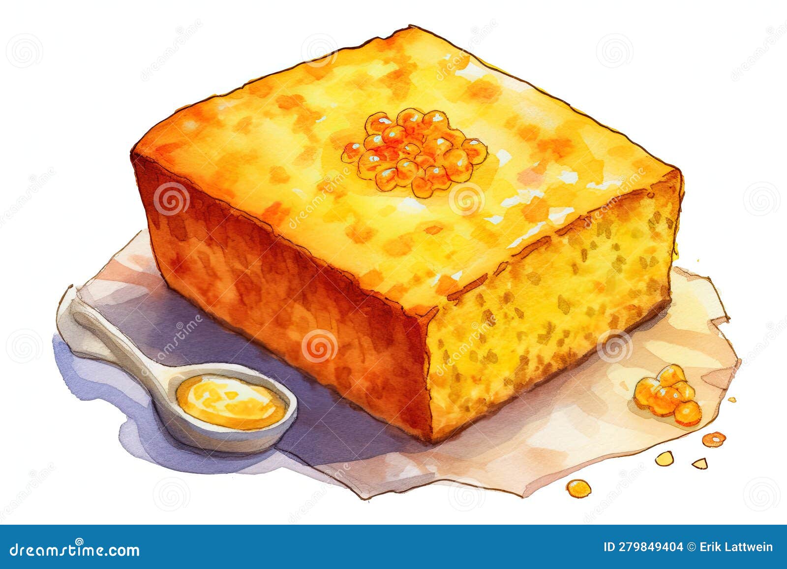 Cornbread Illustration - Made with Generative AI Tools Stock ...