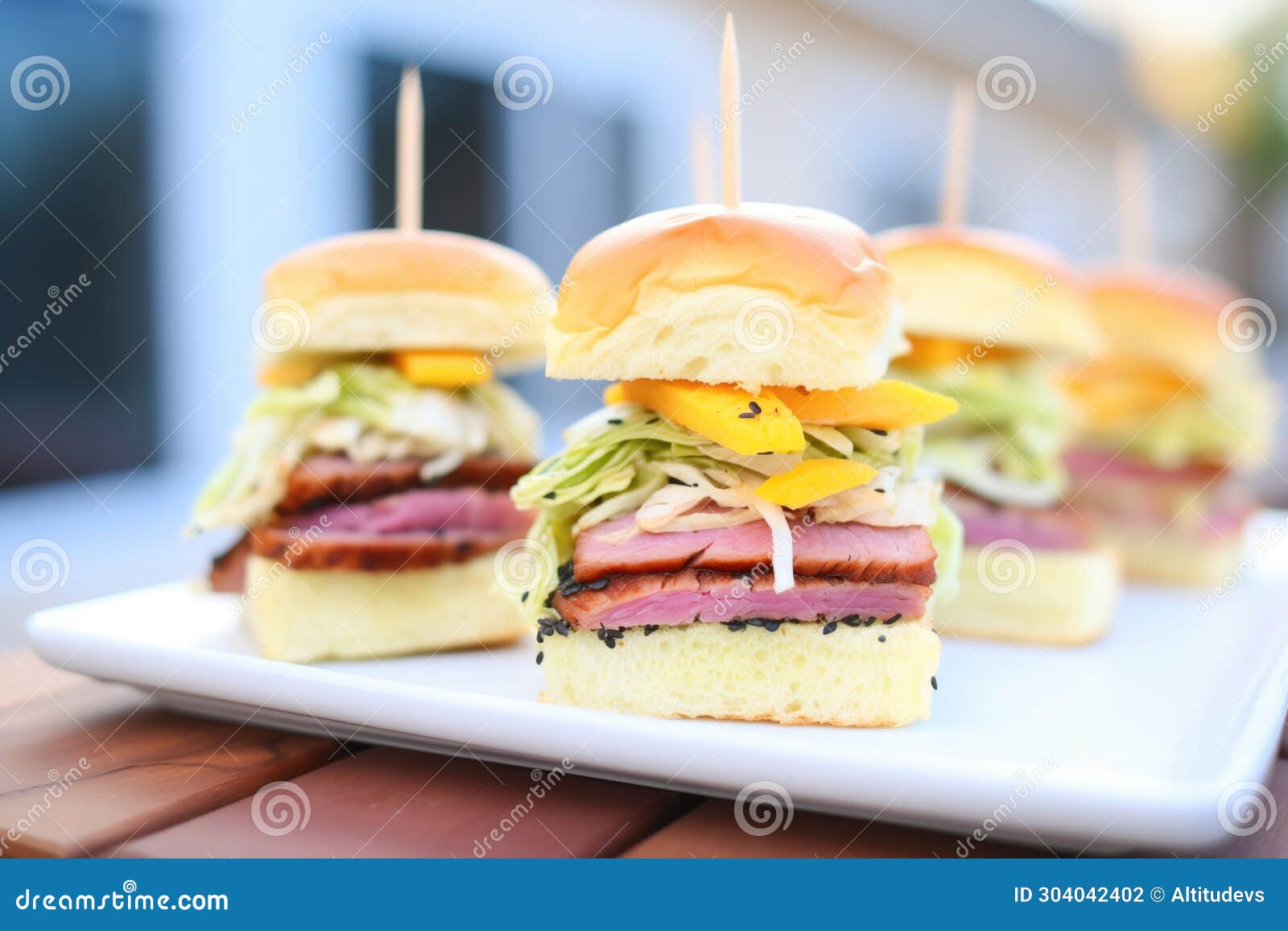 Corned Beef and Cabbage Sliders on Mini Buns Stock Photo - Image of ...