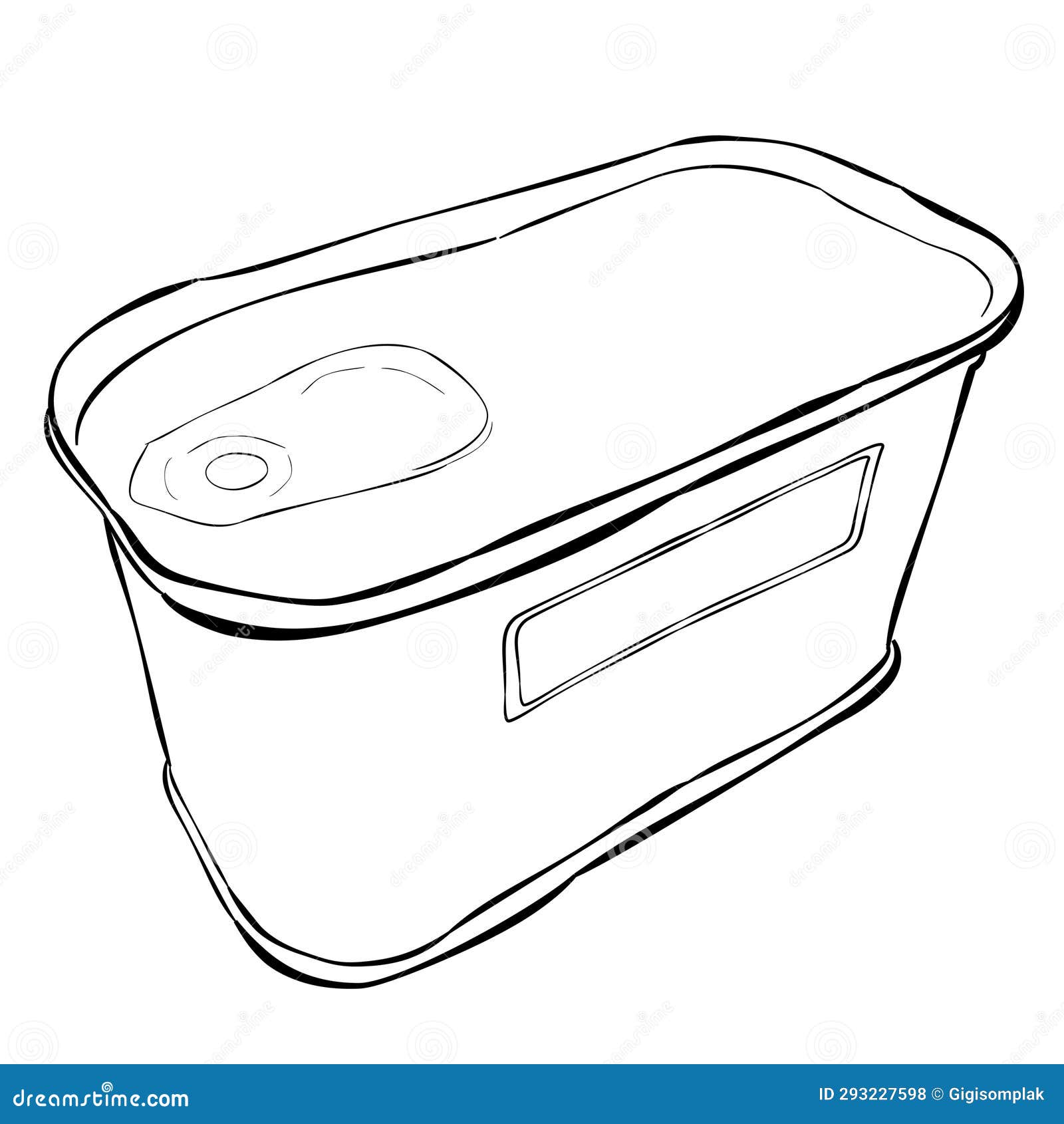 Corned Beef Can, Simple Vector Hand Draw Doodle Sketch at White Stock ...
