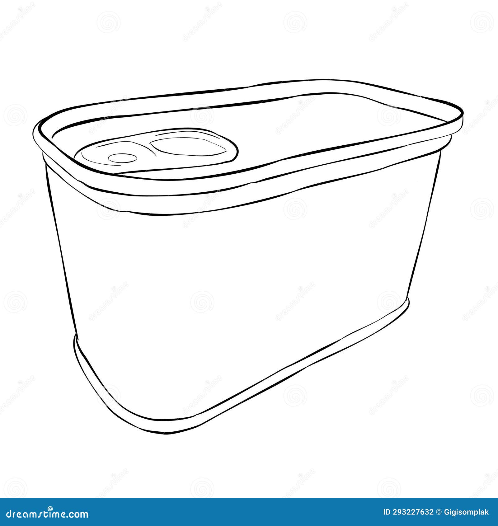 Corned Beef Can, Simple Vector Hand Draw Doodle Sketch at White Stock ...
