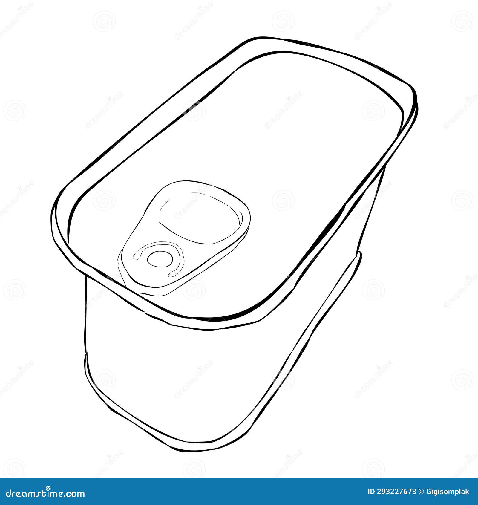 Corned Beef Can, Simple Vector Hand Draw Doodle Sketch at White Stock ...