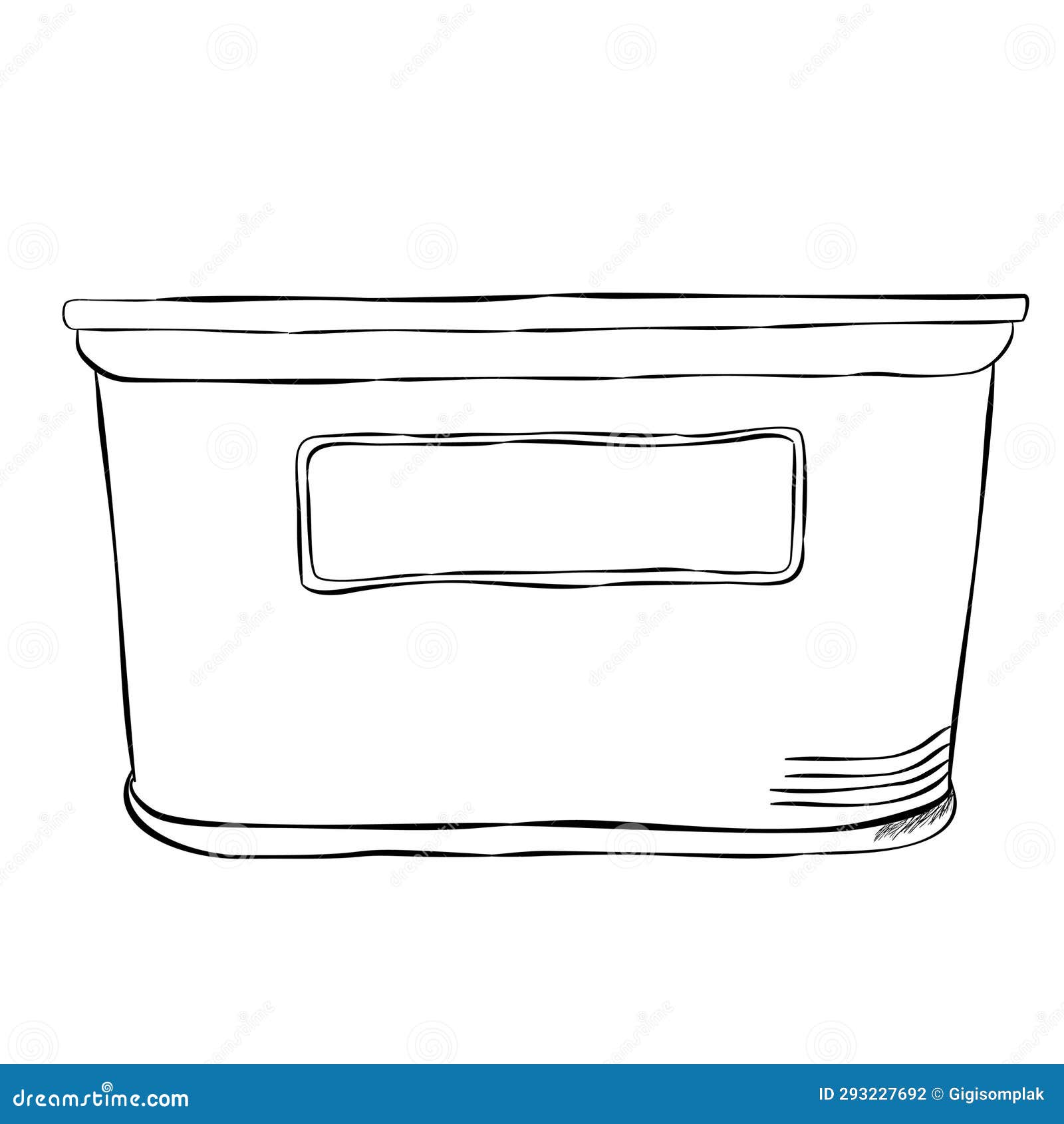 Corned Beef Can, Simple Vector Hand Draw Doodle Sketch at White Stock ...