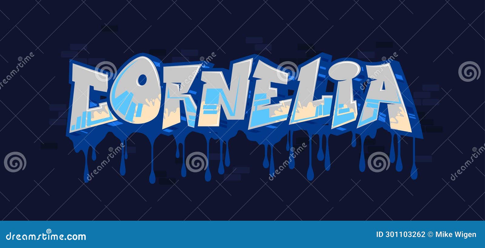 Cornelia - Graffiti Styled Urban Street Art Tagging Name Design Stock ...